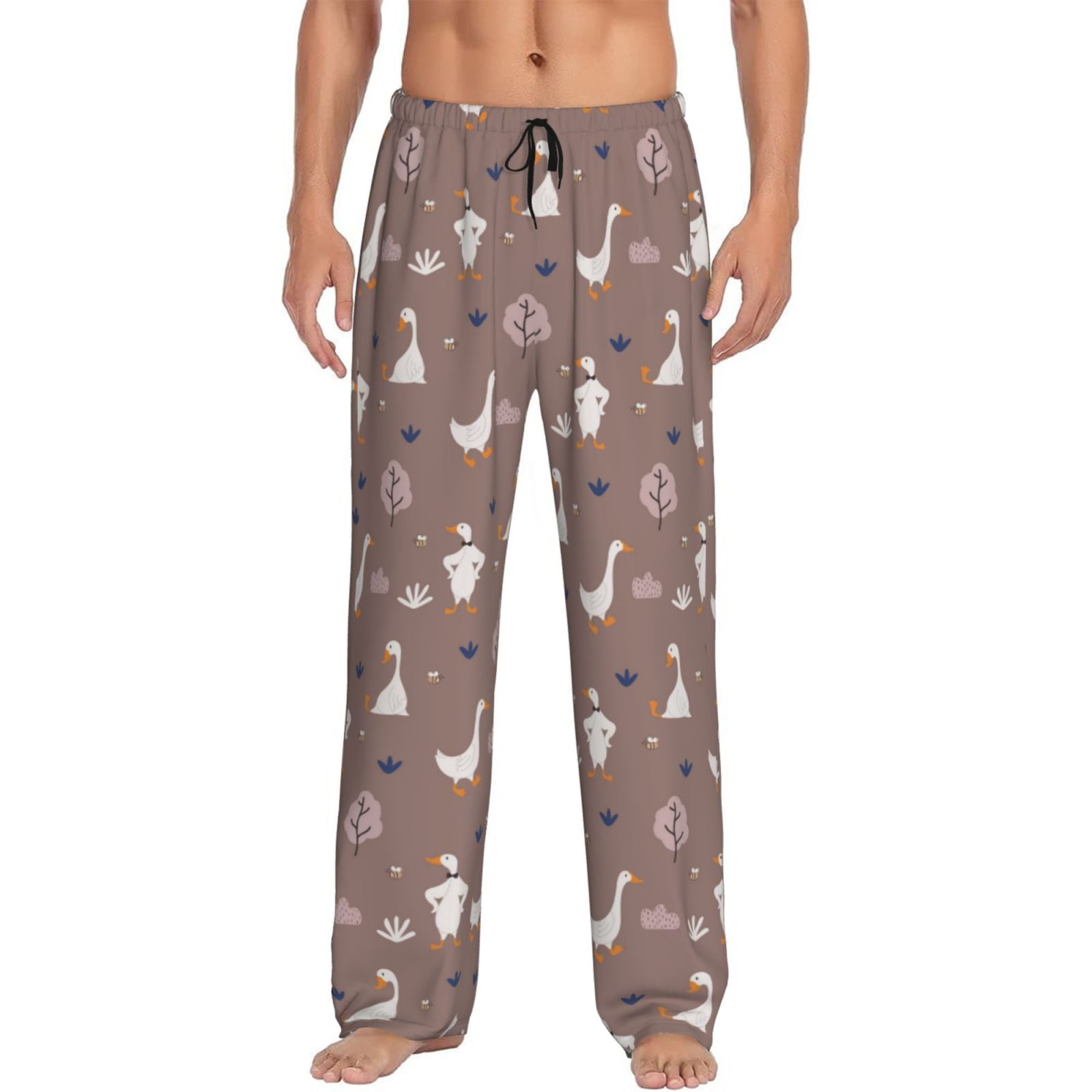 Sikiie cartoon geese Print Pajama Pants Men, PJ Bottoms, Sleep & Lounge ...