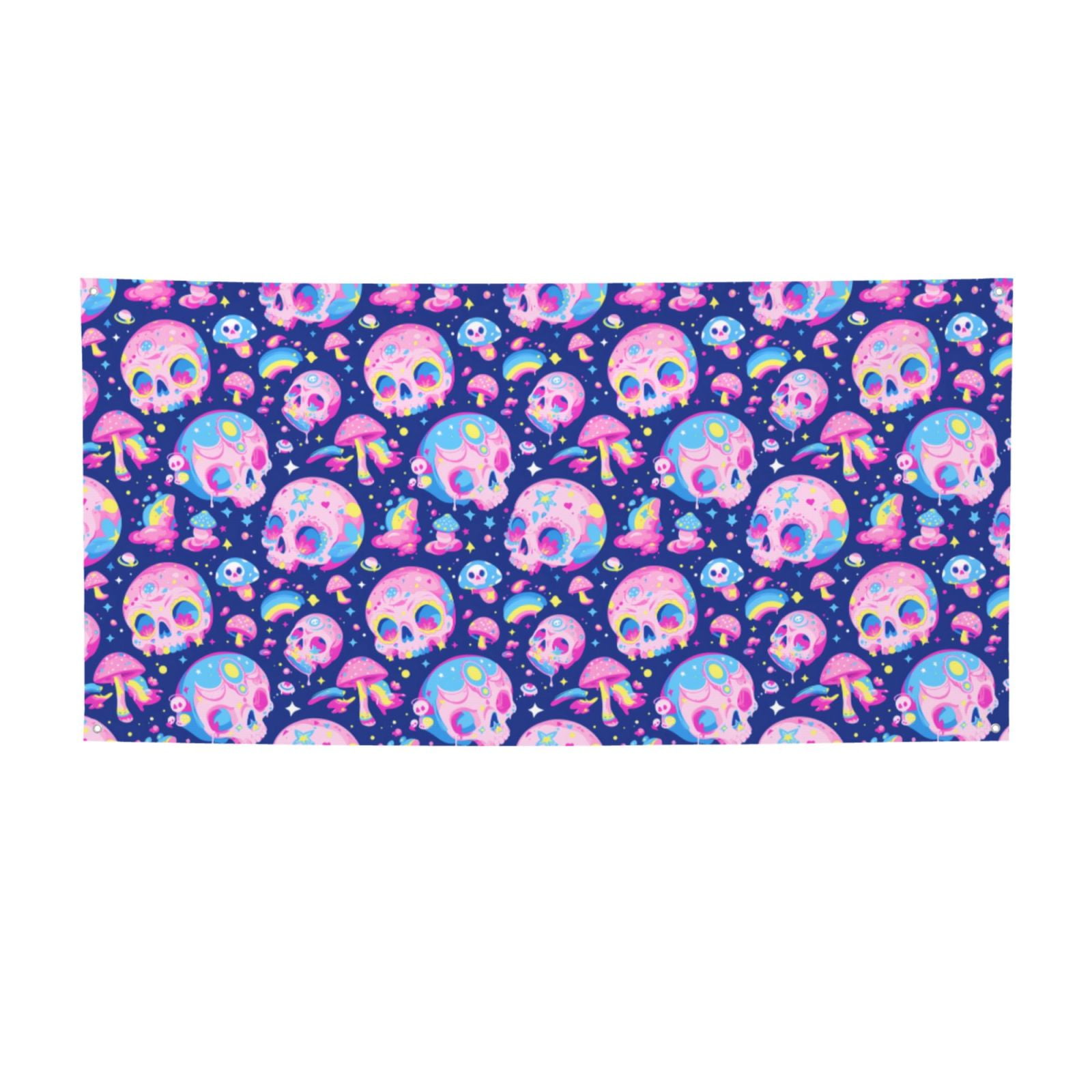 Sikiie colorful Skull mushroom rainbow Custom Banners and Signs ...