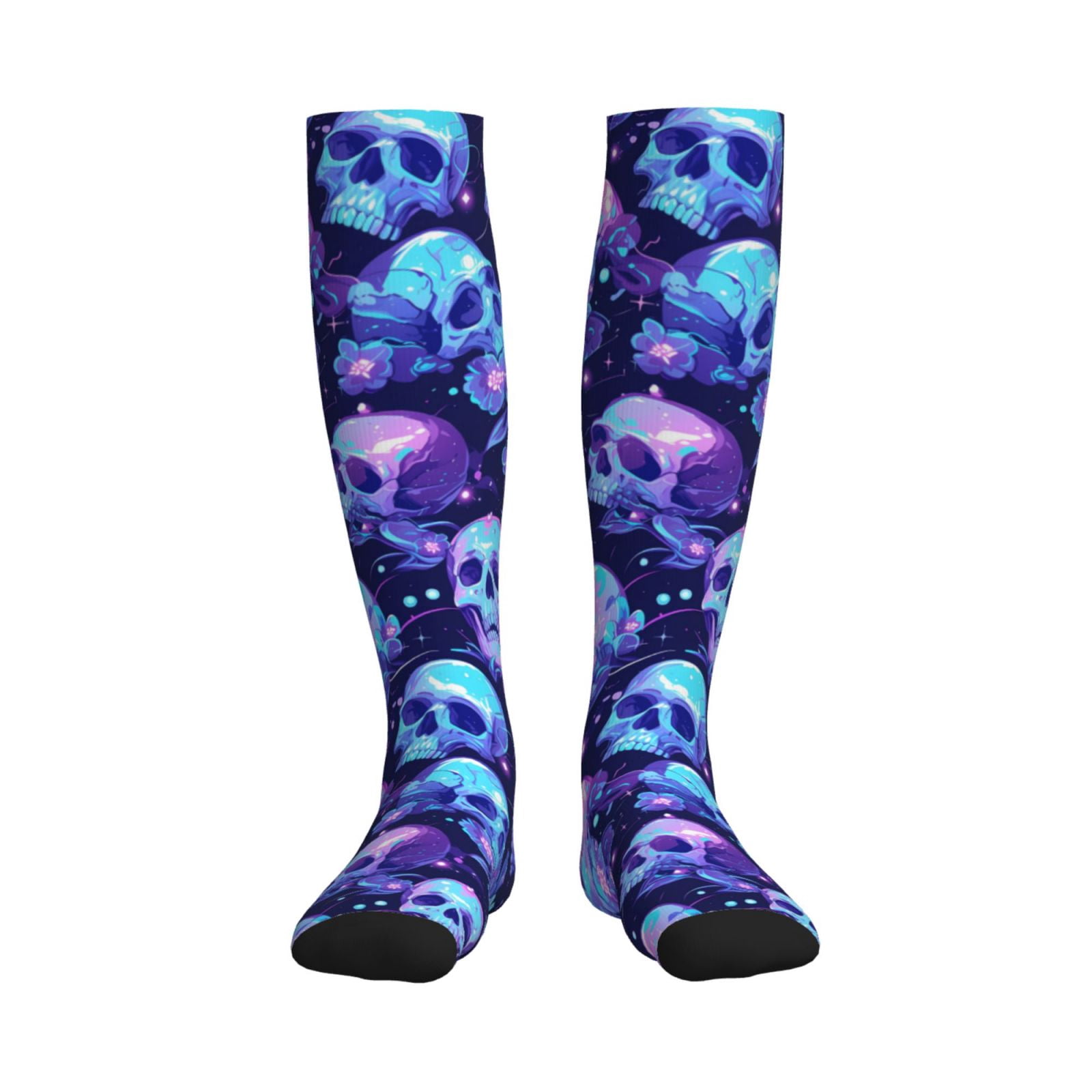 Sikiie crystal Skull flower star 1 Pairs Compression Socks for Men and ...