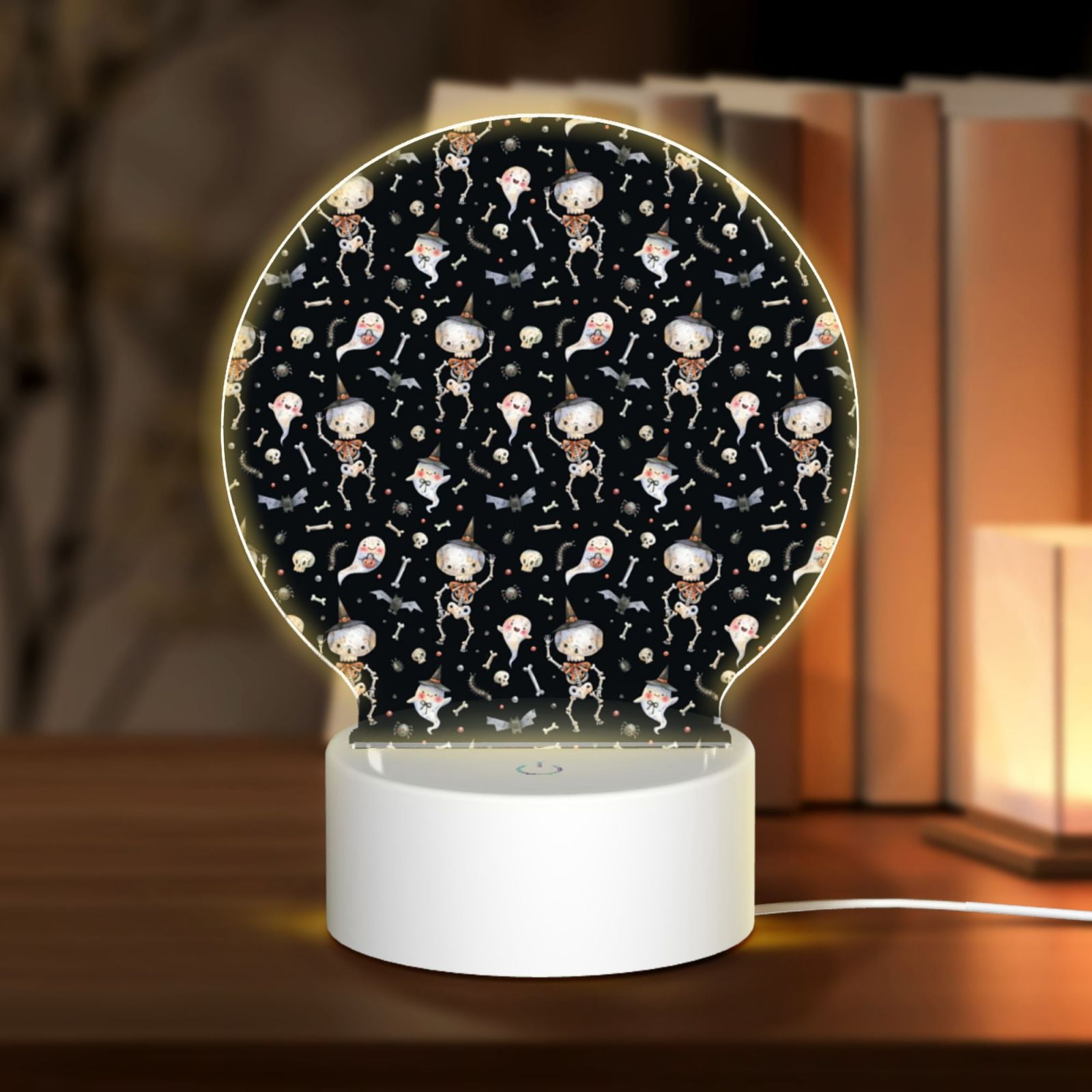 Sikiie cute Skull bone Acrylic Night Light Gift Custom Acrylic Night ...
