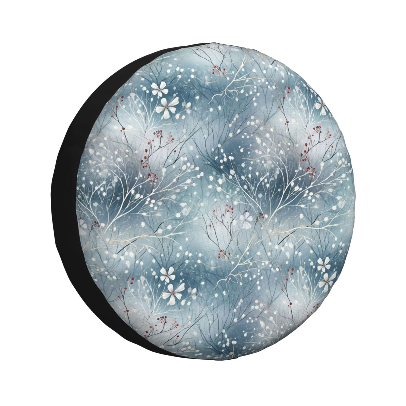 Sikiie enchanted winter snowflake holly PVC Leather Spare Tire Wheel ...
