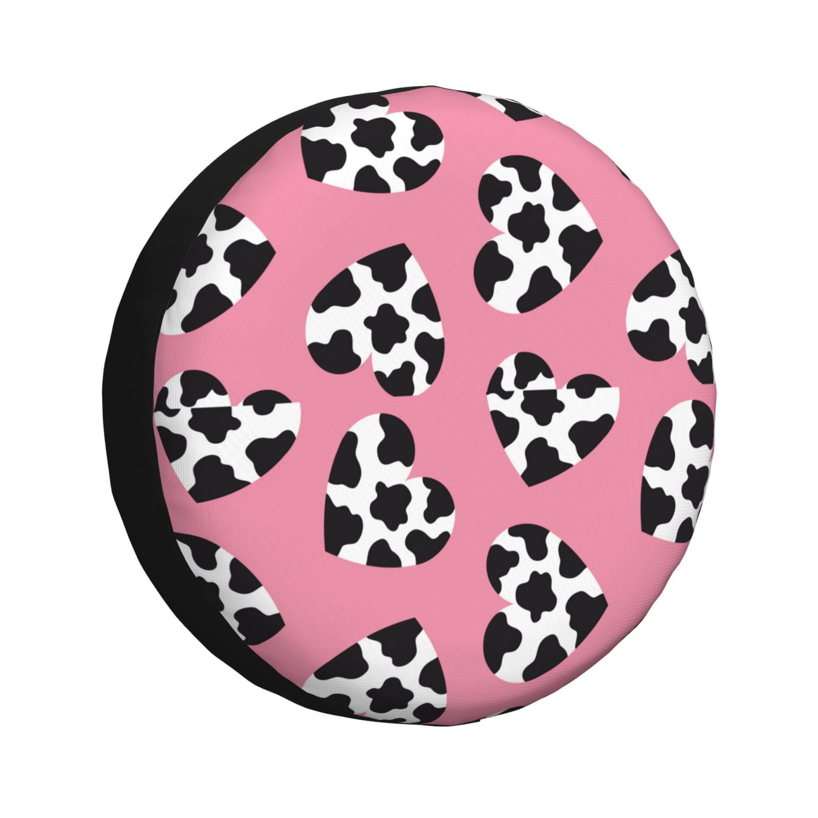 Sikiie heart with cow Print PVC Leather Spare Tire Wheel Cover Spare ...
