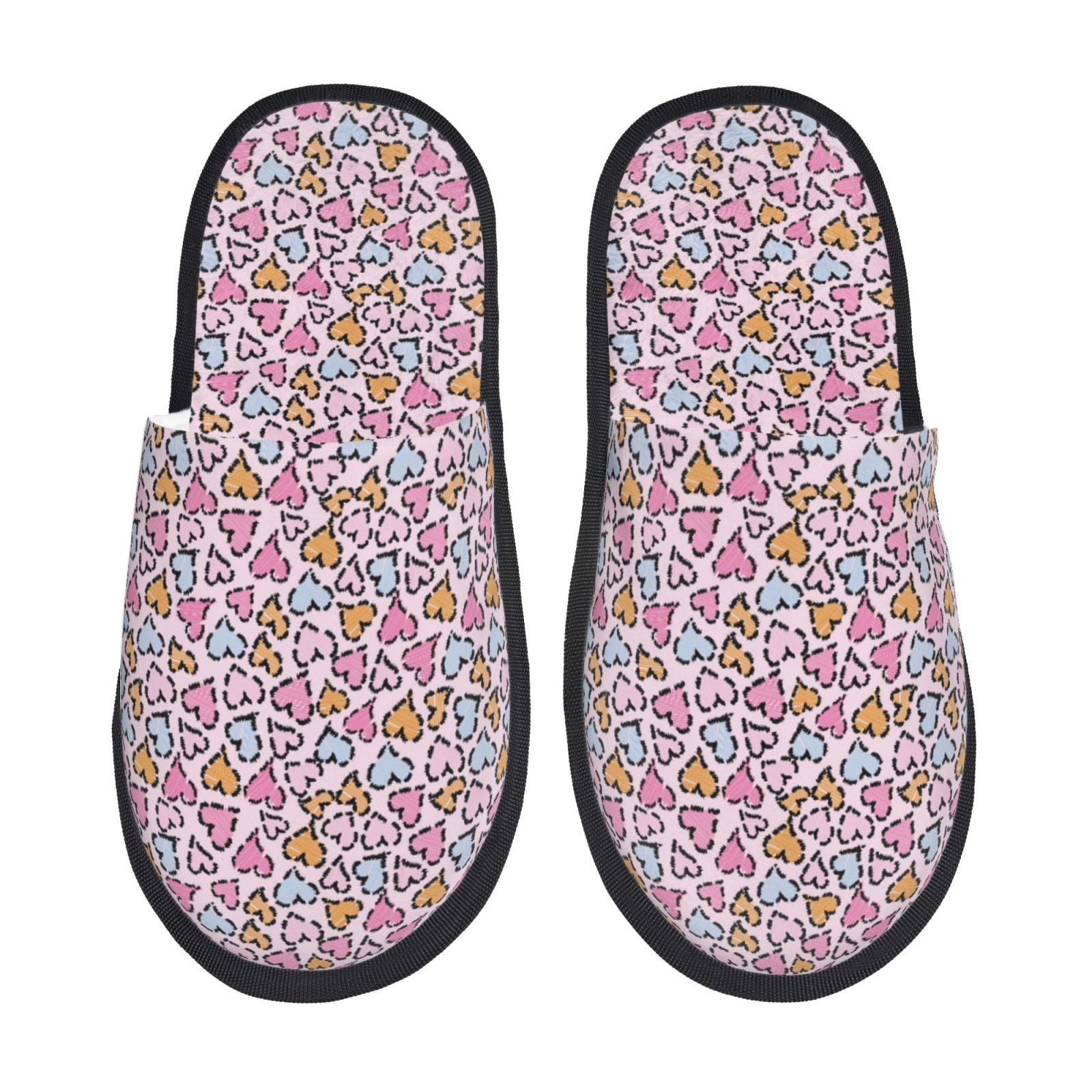 Sikiie love heart Print Slippers for women and Men, House Shoes for ...