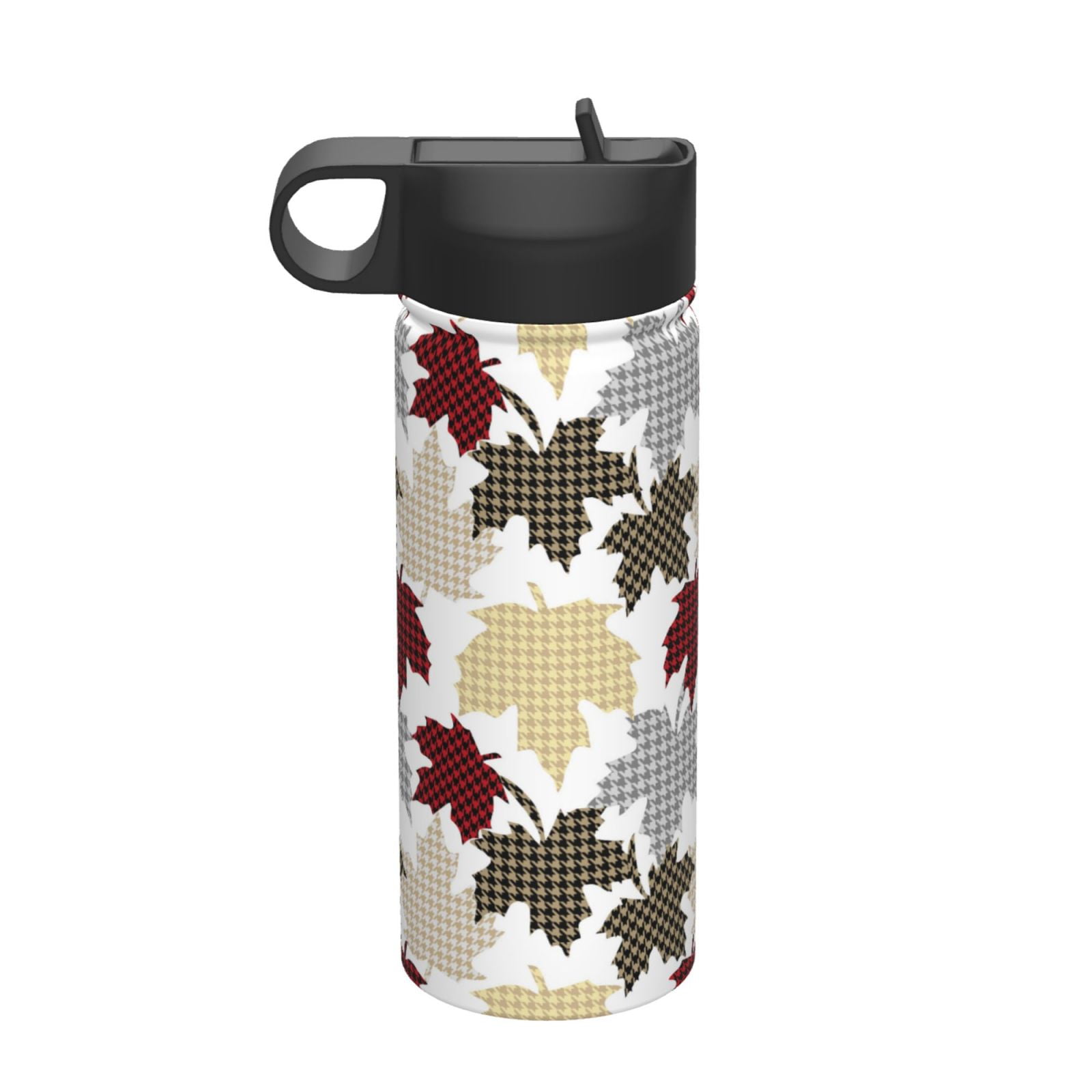 Sikiie maple leaves Print 18OZ Insulated Straw Cup, Portable Leak-proof ...