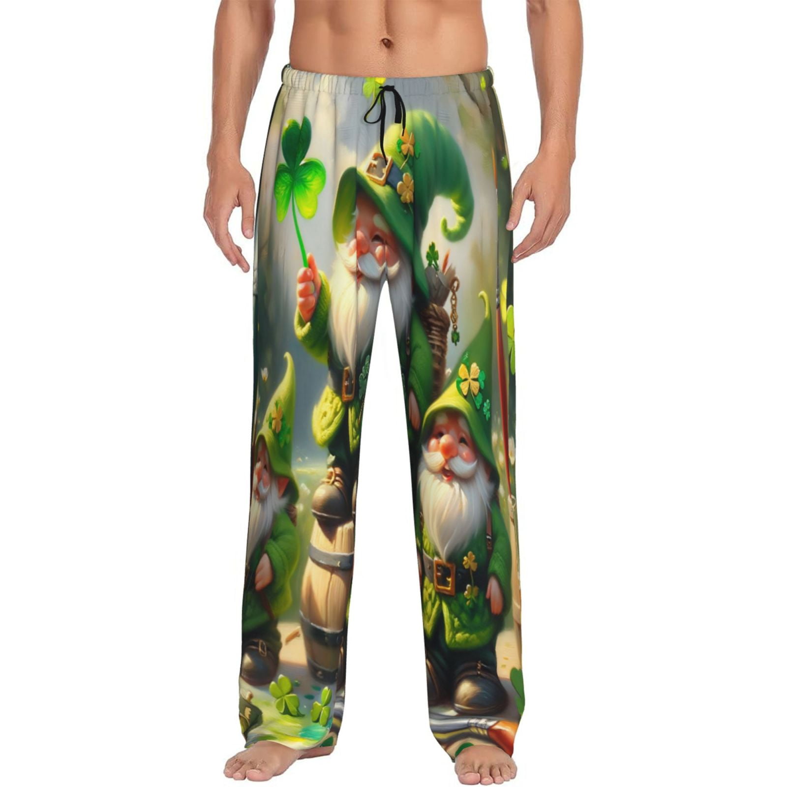 Sikiie patrick’s day gnomes Print Pajama Pants Men, PJ Bottoms, Sleep ...