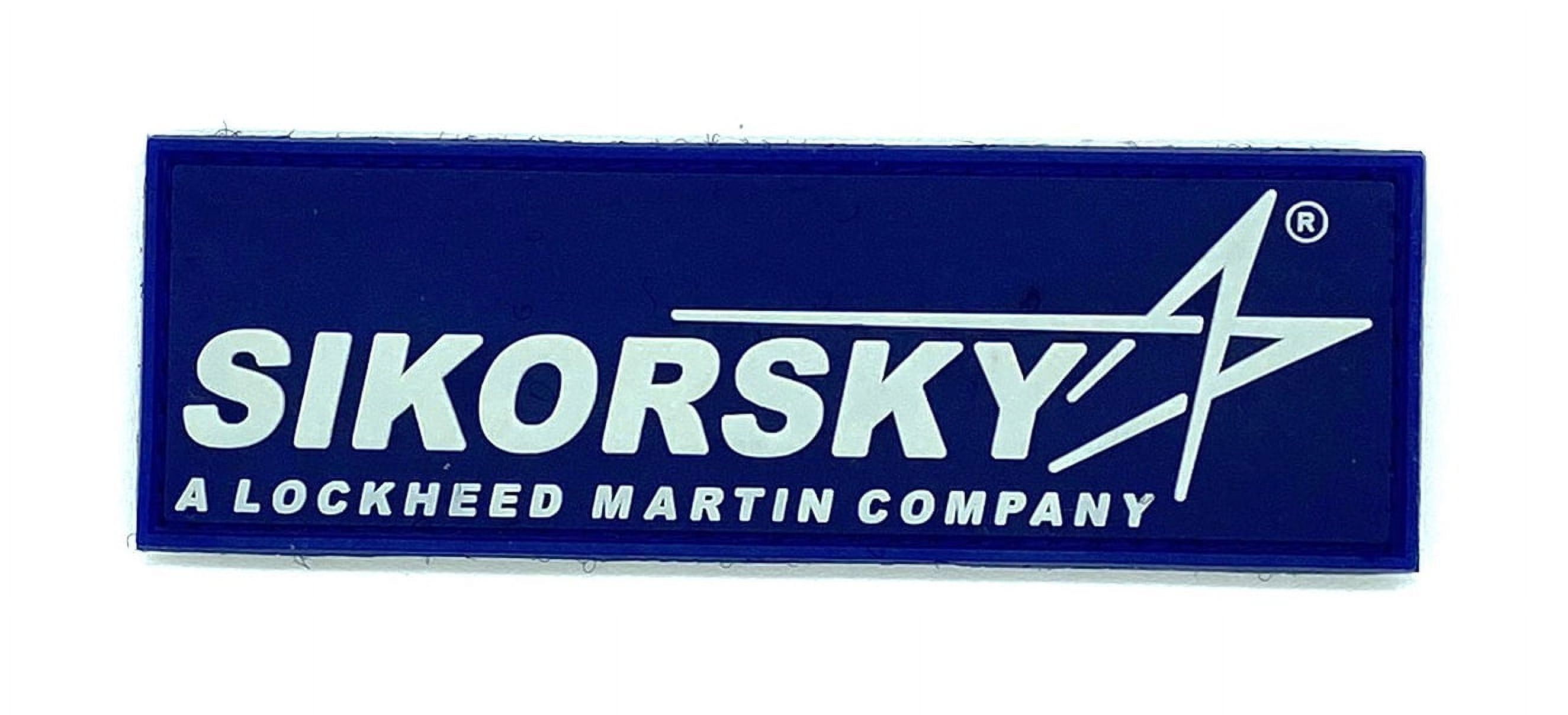 Sikorsky® Blue Logo PVC Glow in the Dark Patch - With Hook and Loop, 4 ...