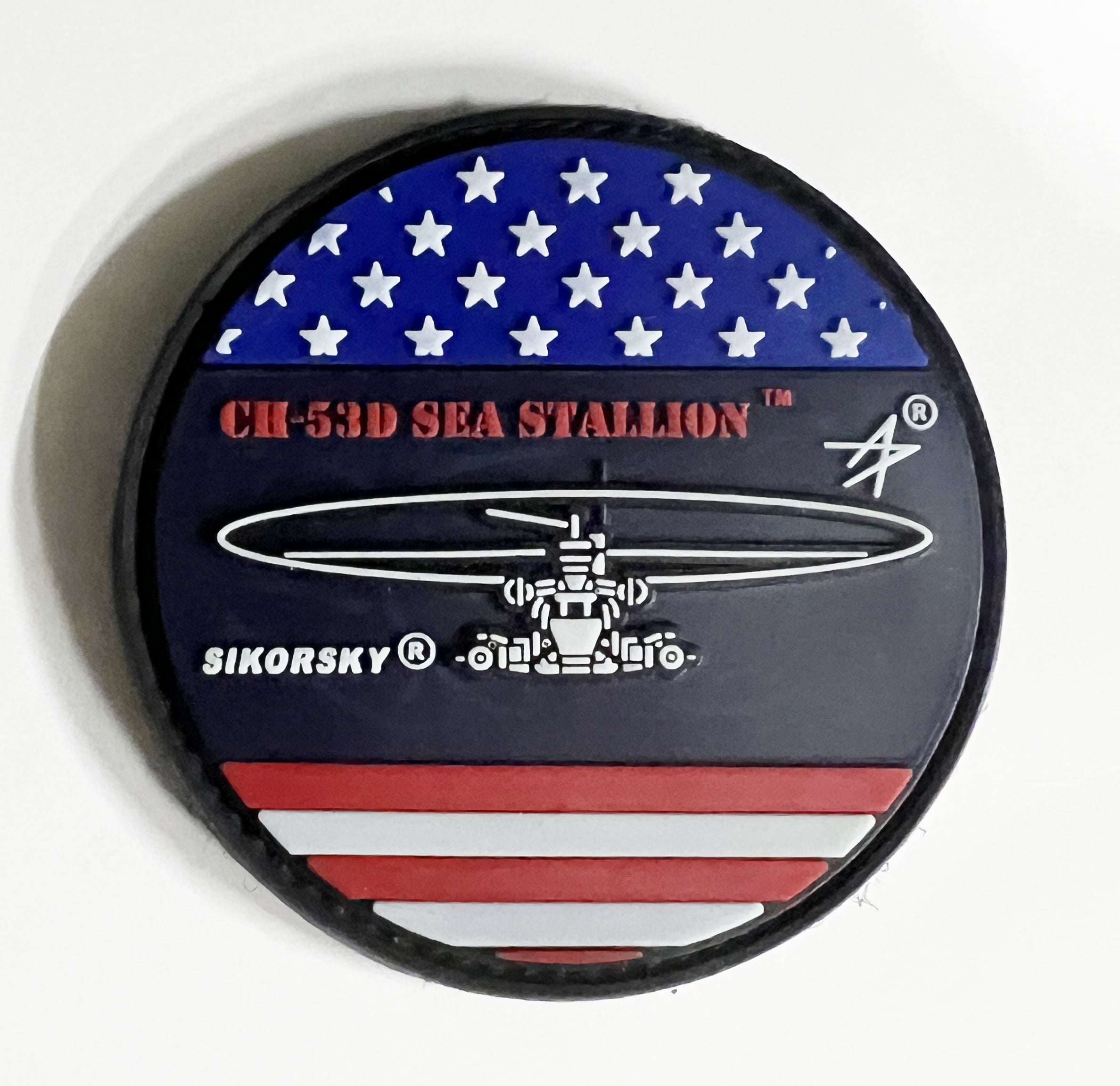 Sikorsky CH-53D Sea Stallion Flag Shoulder Patch, PVC, Glow In Dark, 3 ...