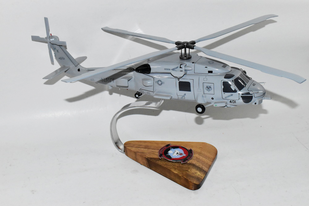 SH-60B, HSL-40 Airwolves (Fleet Grey), 16" Mahogany Scale Model ...