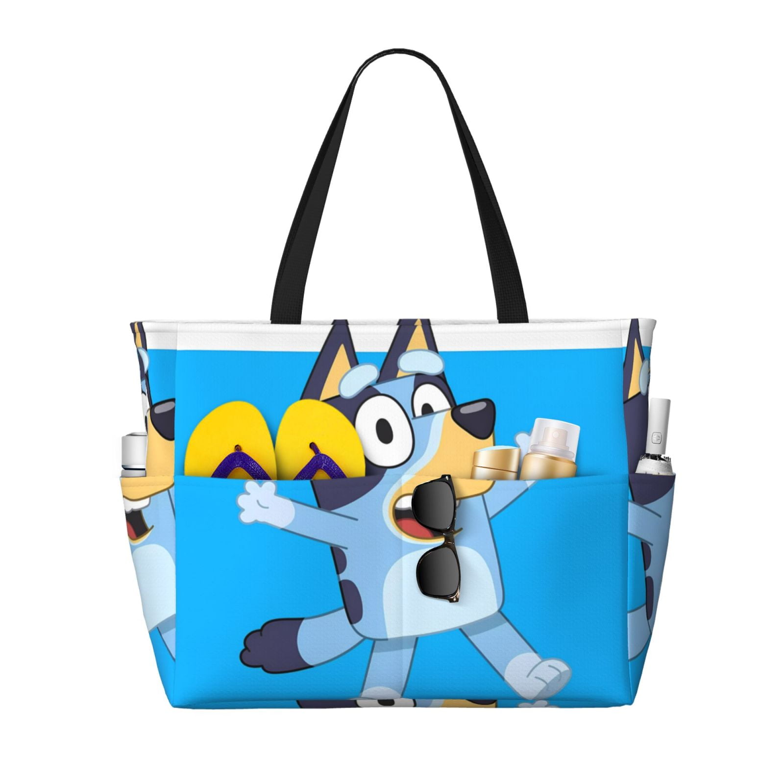 Silaia Bluey Print Large Capacity Beach Travel Bag,Waterproof Sandproof ...