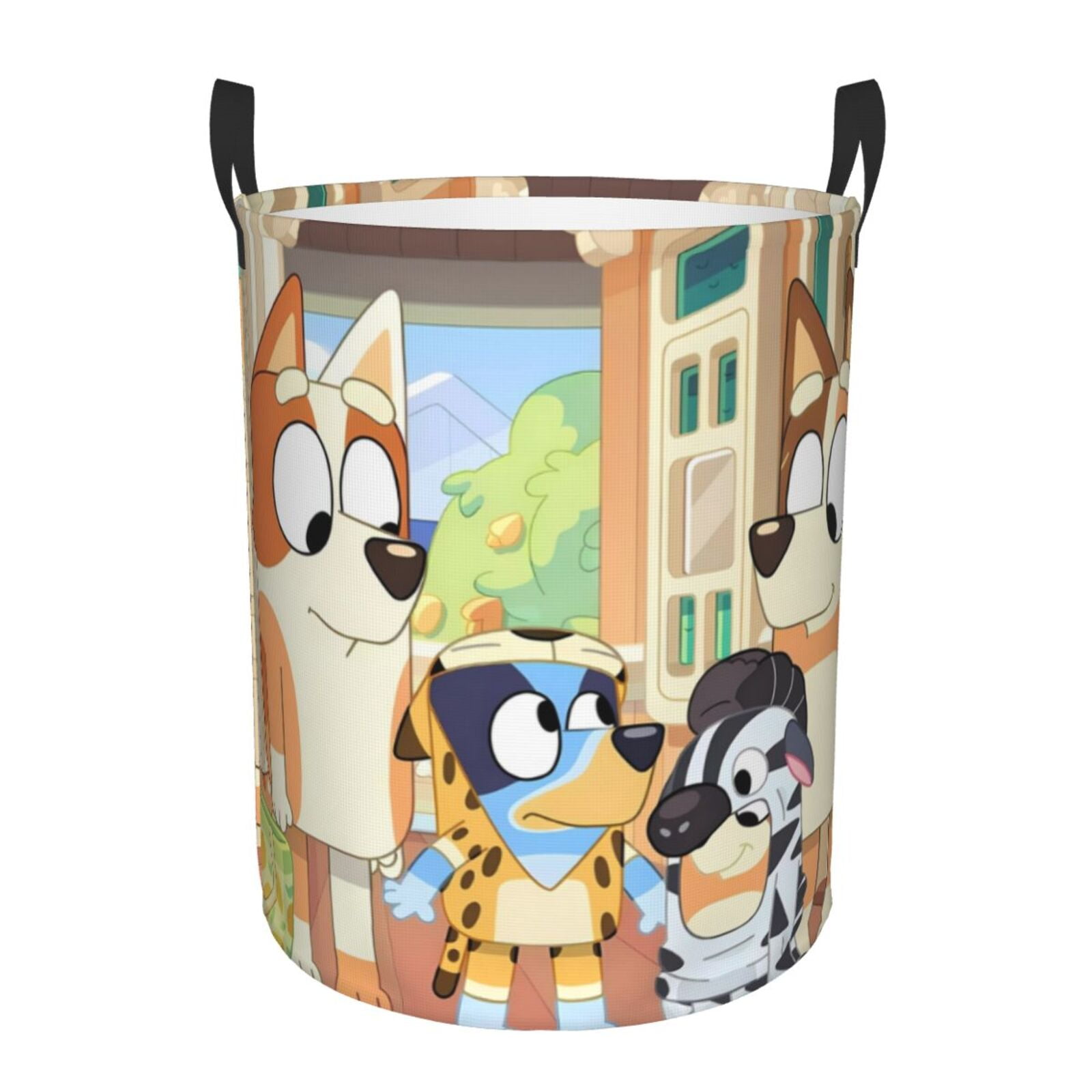 Silaia Bluey Print Round Laundry Clothes Hamper,Laundry Basket with ...