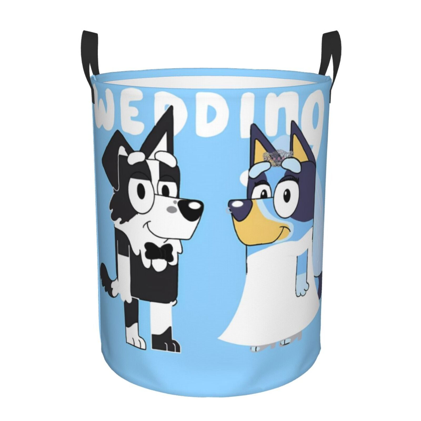 Silaia Bluey Print Round Laundry Clothes Hamper,Laundry Basket with ...