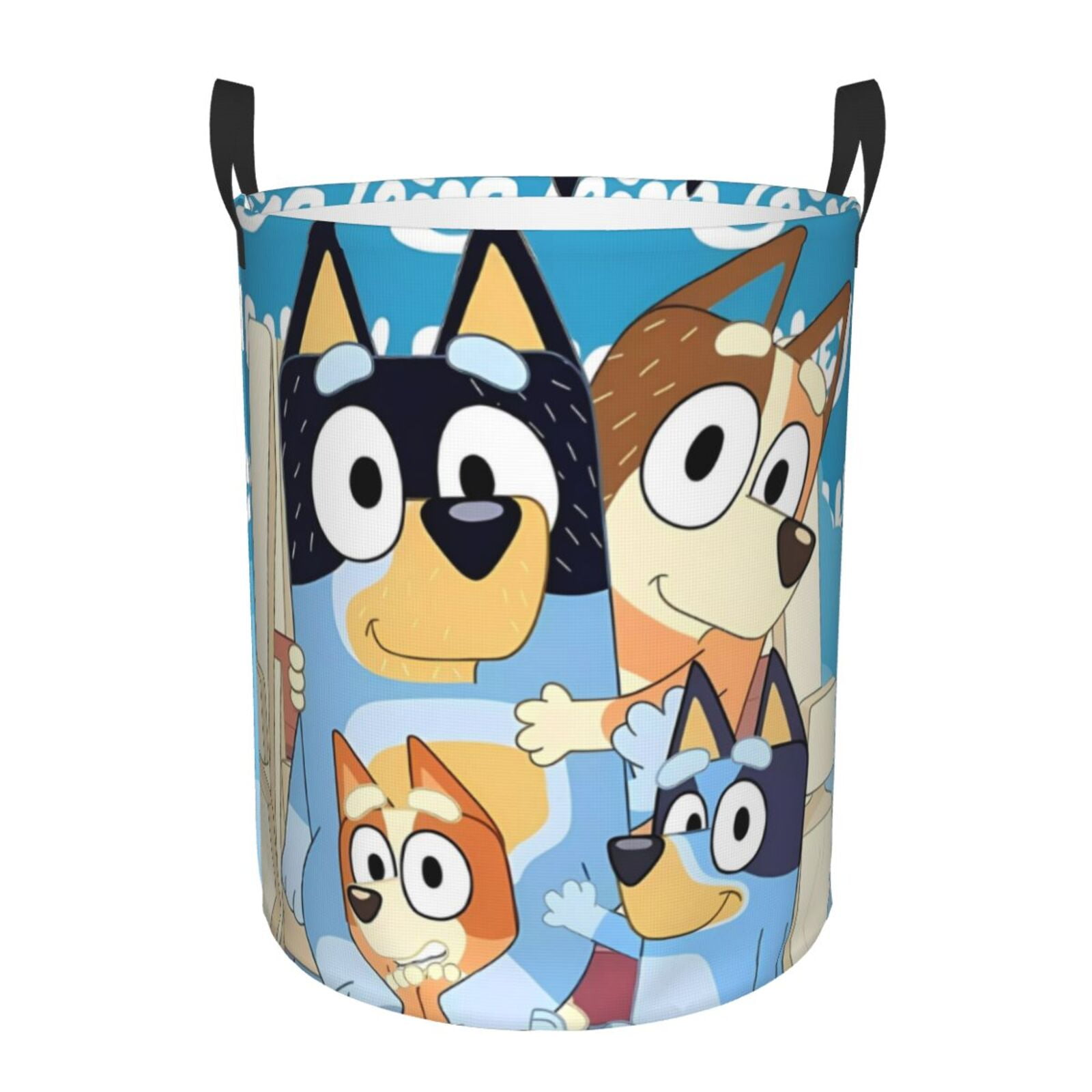 Silaia Bluey Print Round Laundry Clothes Hamper,Laundry Basket with ...