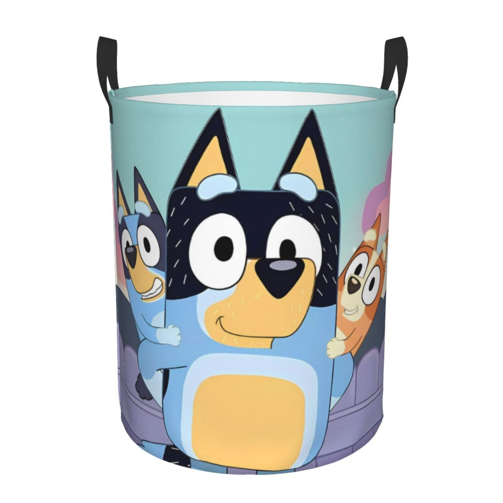 Silaia Bluey Print Round Laundry Clothes Hamper,Laundry Basket with ...