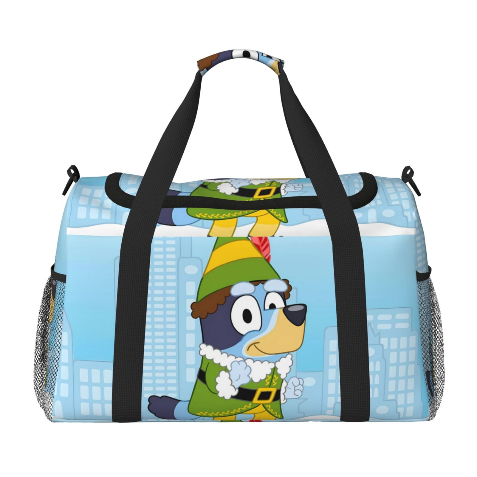 Silaia Bluey Print Travel Duffle Bag,Weekender Bag Carry On Tote Bags ...