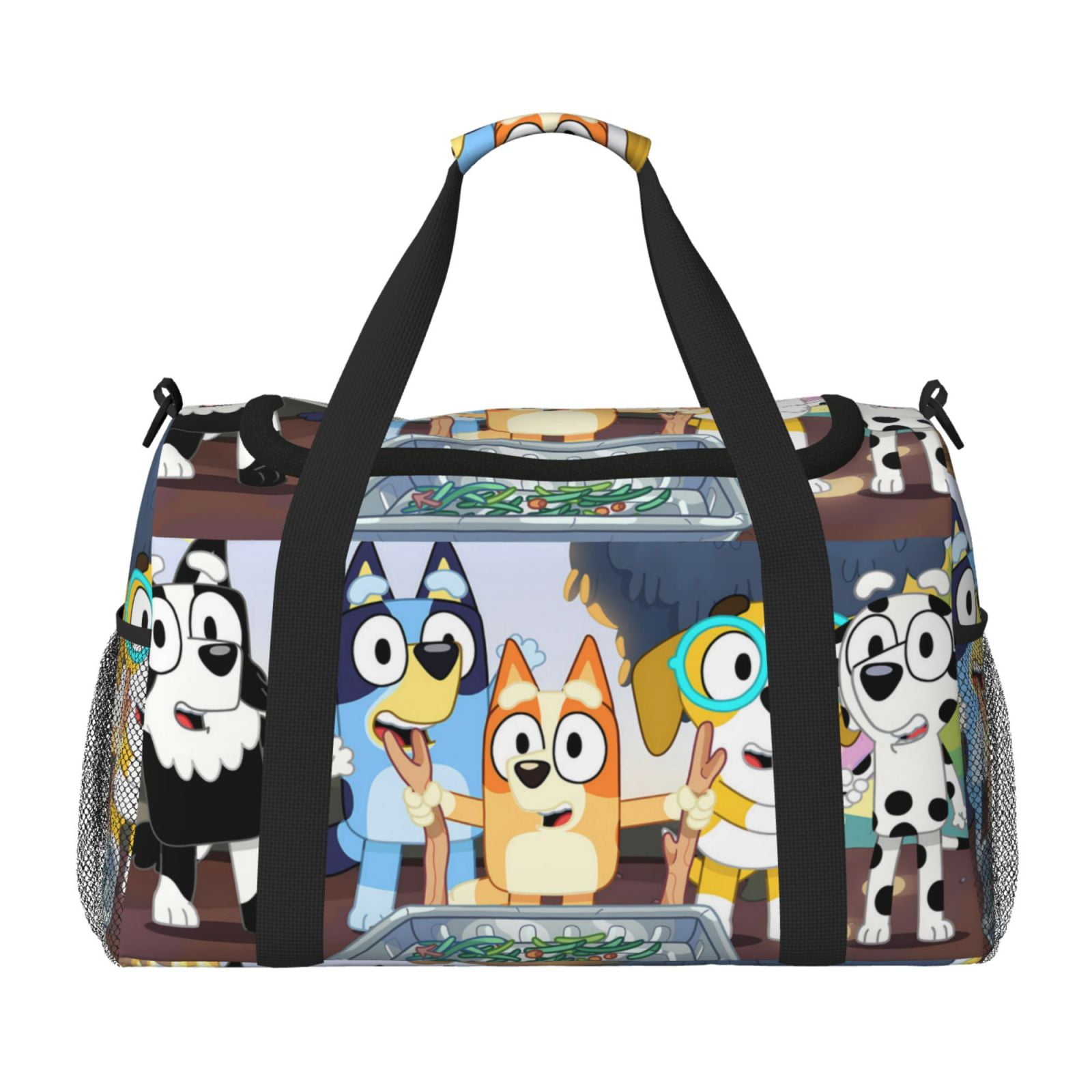 Silaia Bluey Print Travel Duffle Bag,Weekender Bag Carry On Tote Bags ...