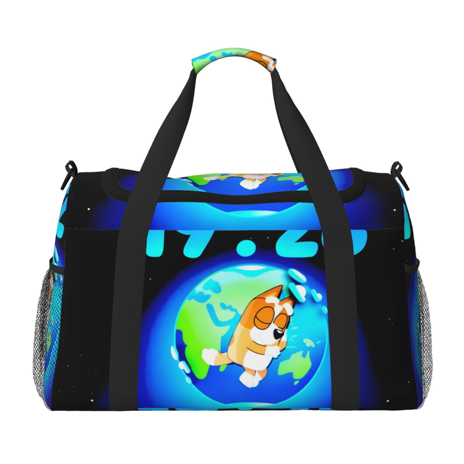 Silaia Bluey Print Travel Duffle Bag,Weekender Bag Carry On Tote Bags ...