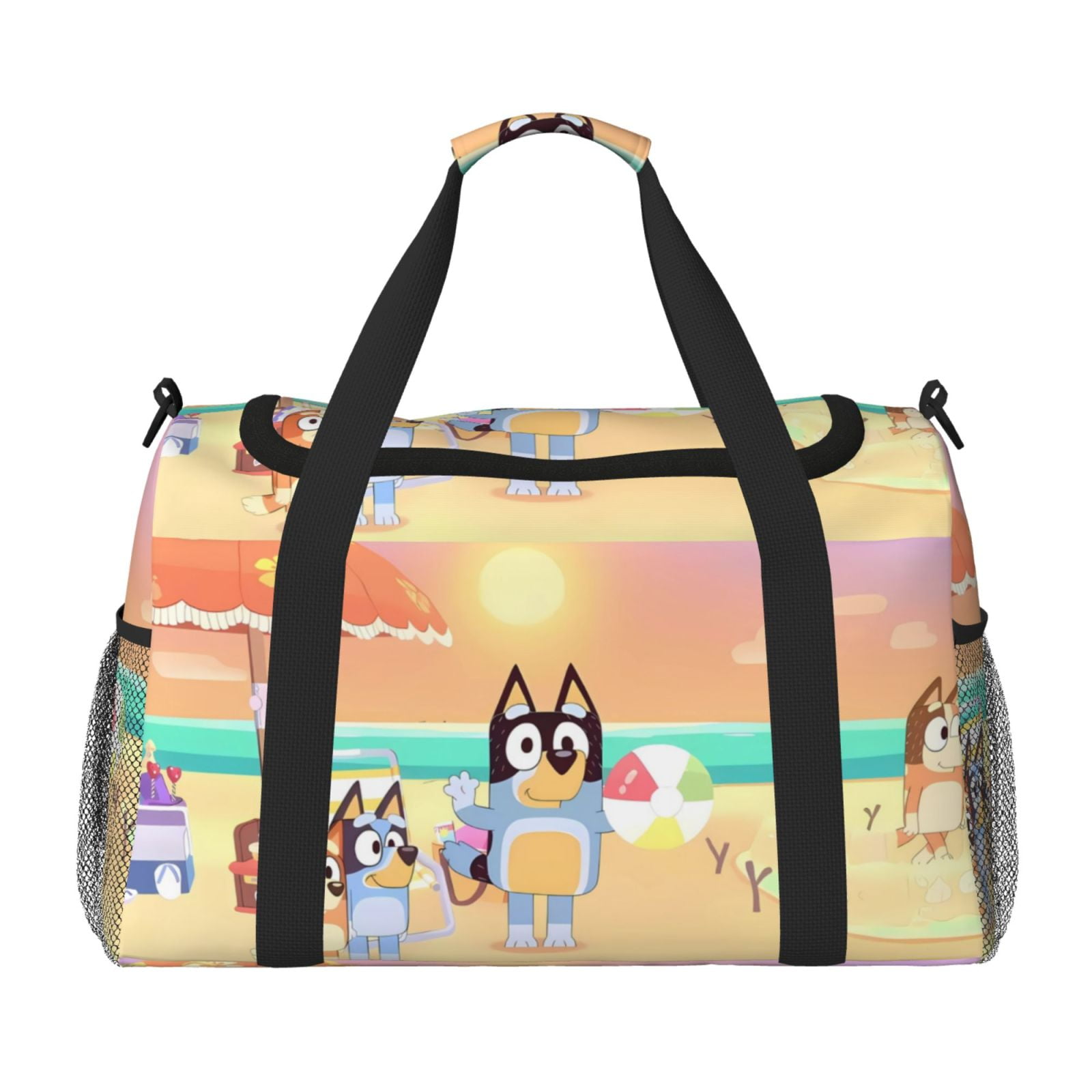 Silaia Bluey Print Travel Duffle Bag,Weekender Bag Carry On Tote Bags ...