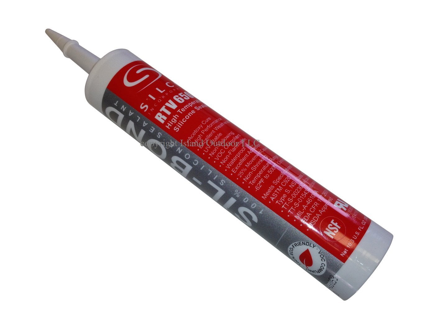 Silco 6500103RHT, Silicone, Red High Remp Industrial Sealant, 10.3 oz ...