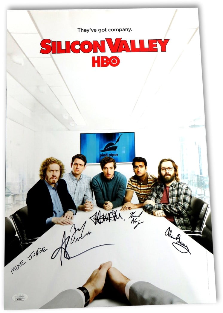 Silcon Valley Signed Cast Autograph 13X20 Poster Judge Crew 6 Autos JSA ...