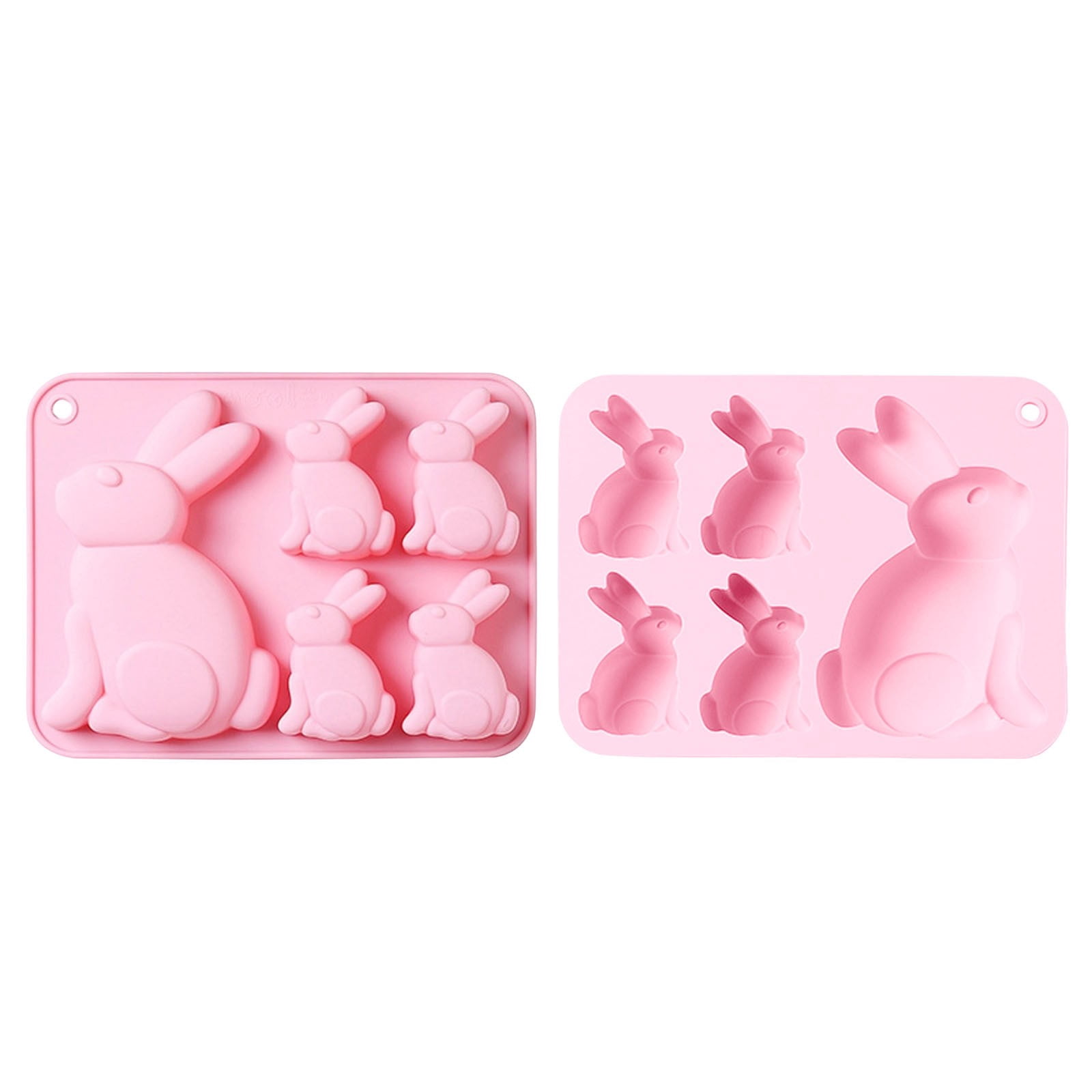 Silcone Rabbit for Chocolate Candy and Cakes 6-Inch Shaped Baking Pan ...
