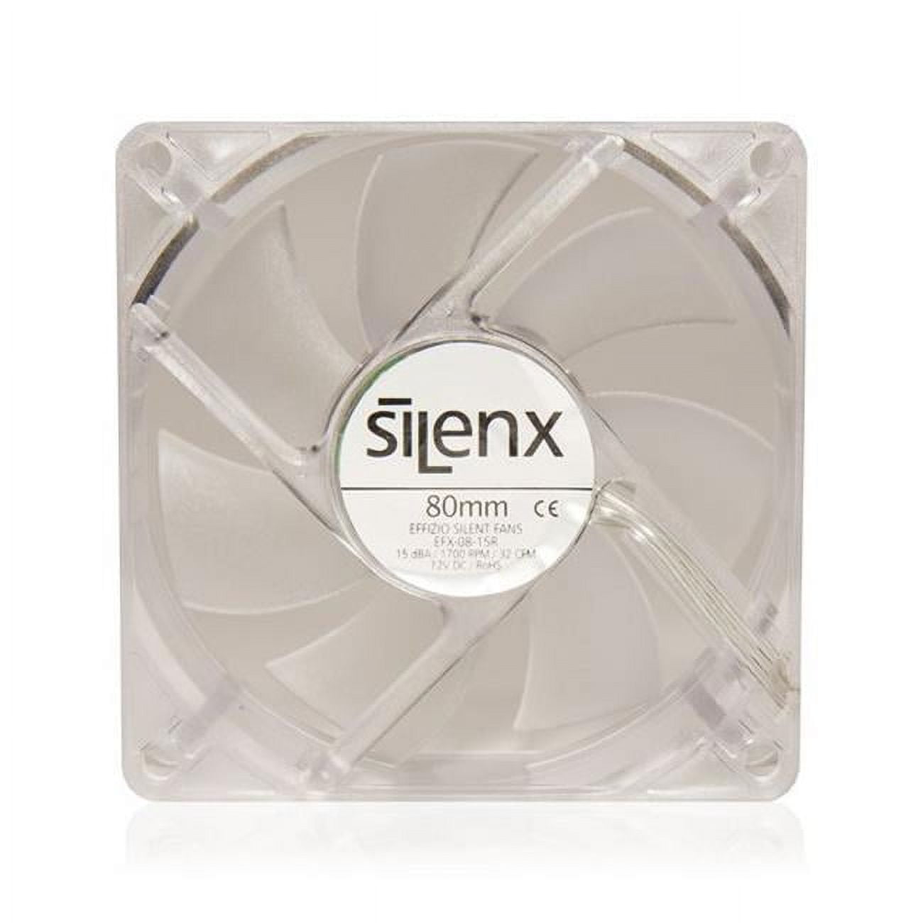 SilenX 80 mm. Led Fluid Dynamic Bearing Fan- Red - Walmart.com