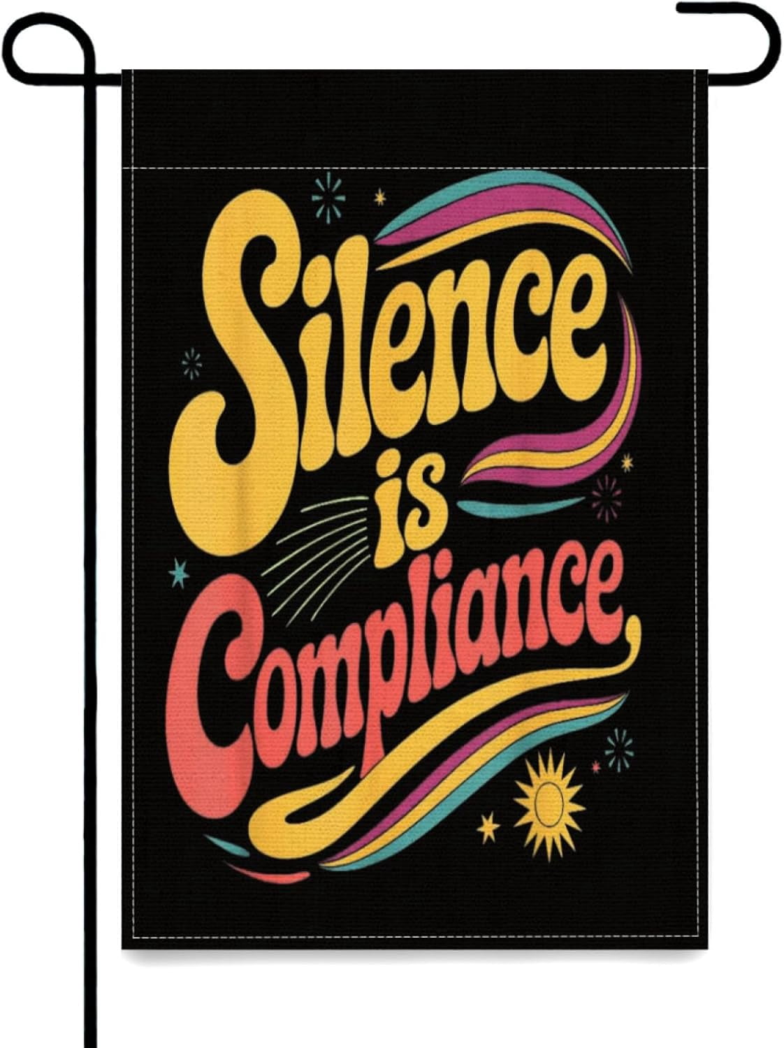 Silence Is Complicity Yard Flag,12x18 in Double Sided Garden Flags ...