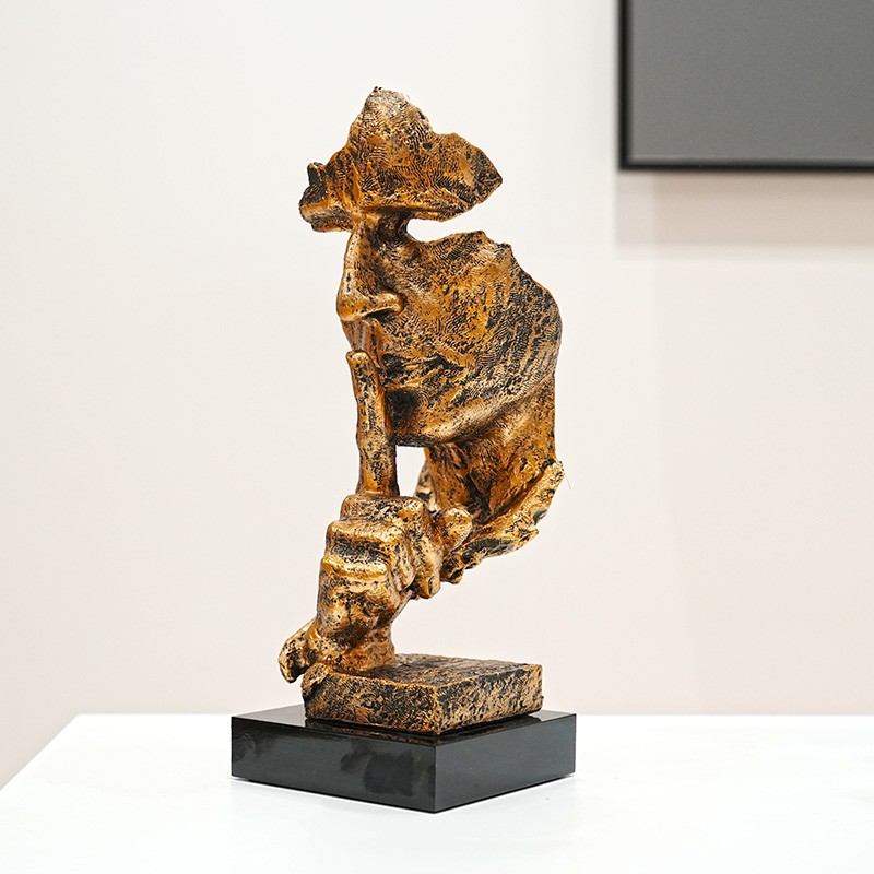 "Silence Is Golden" Abstract Sculpture – Nordic Minimalist Modern Art ...