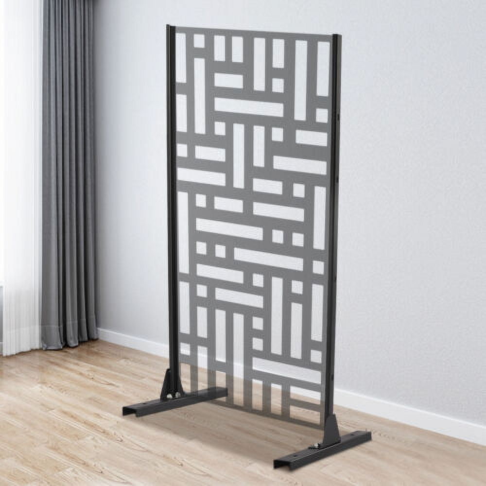 Silencear Outdoor Privacy Fence Screen Stand 6.2ft Height Metal ...