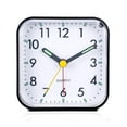 Silent Analog Alarm Clock Non Ticking, Gentle Wake, Beep Sounds ...