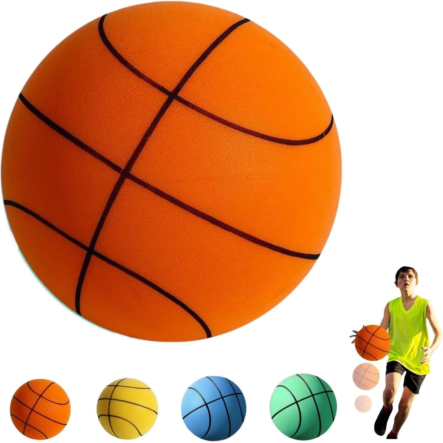 Silent Basketball, 2024 Newest Foam Basketball Indoor Training Ball ...