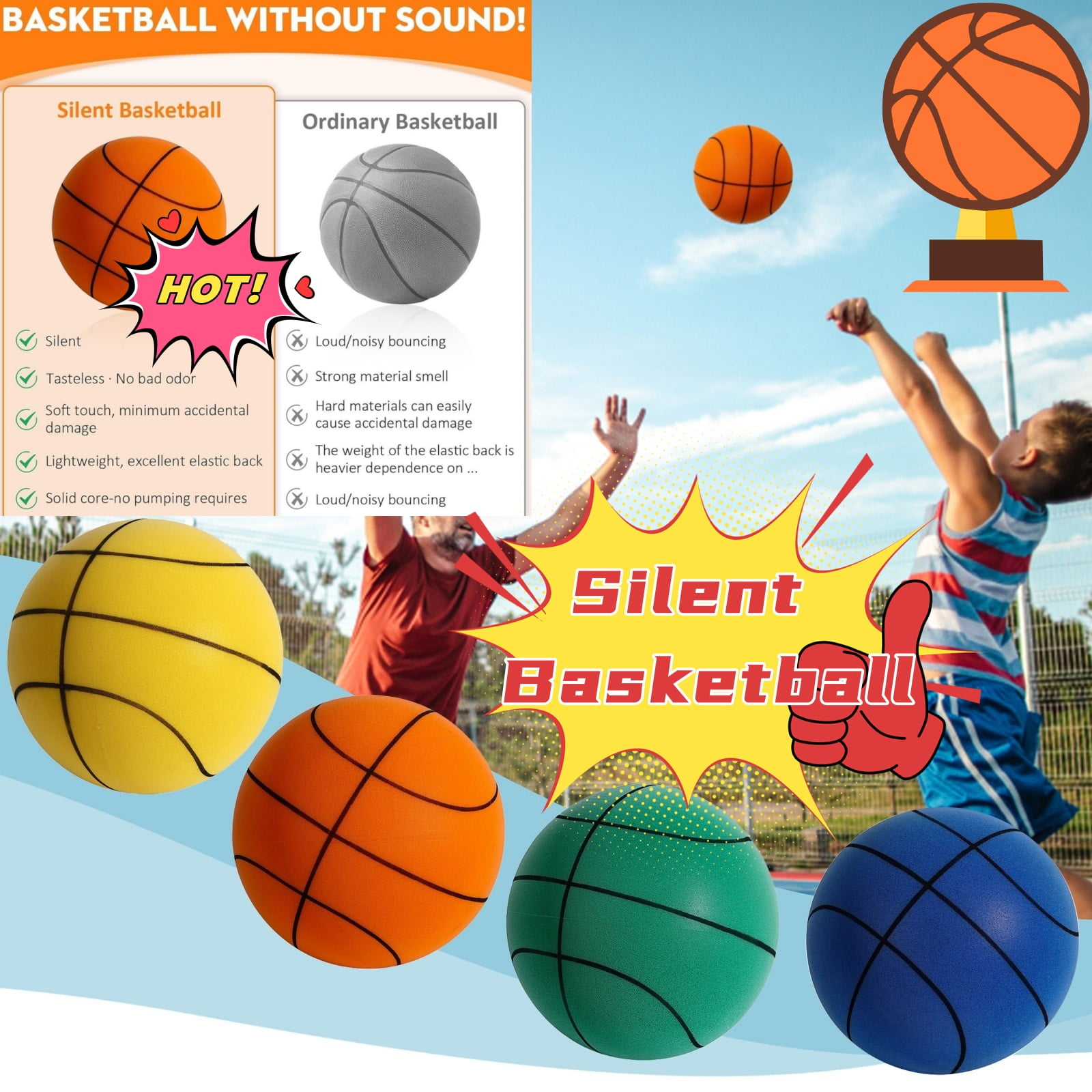 Silent Basketball, 2025 Quiet Basketball Indoor, Silent Basketball ...
