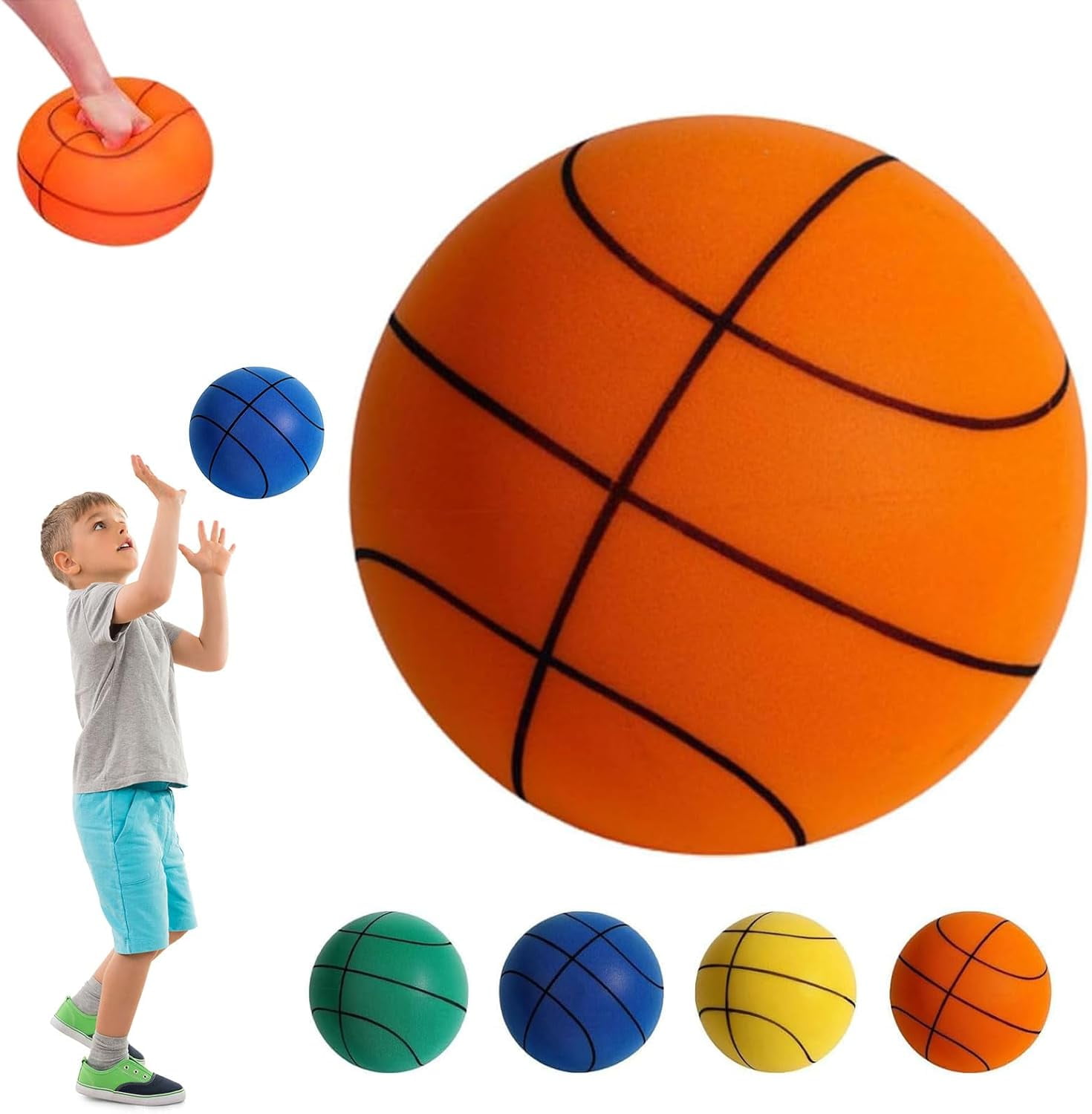 Silent Basketball, 2025 Upgrade Foam Basketball Indoor Training Ball ...