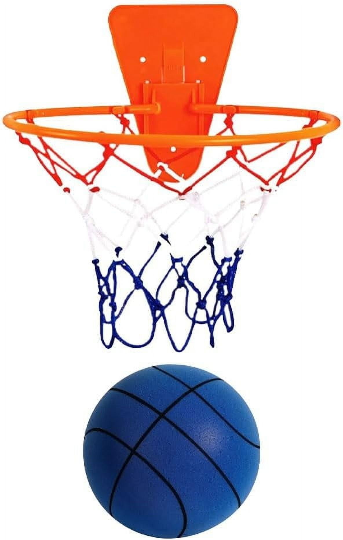Silent Basketball and Hoop Set, Indoor Basketball Hoop for Kids and ...