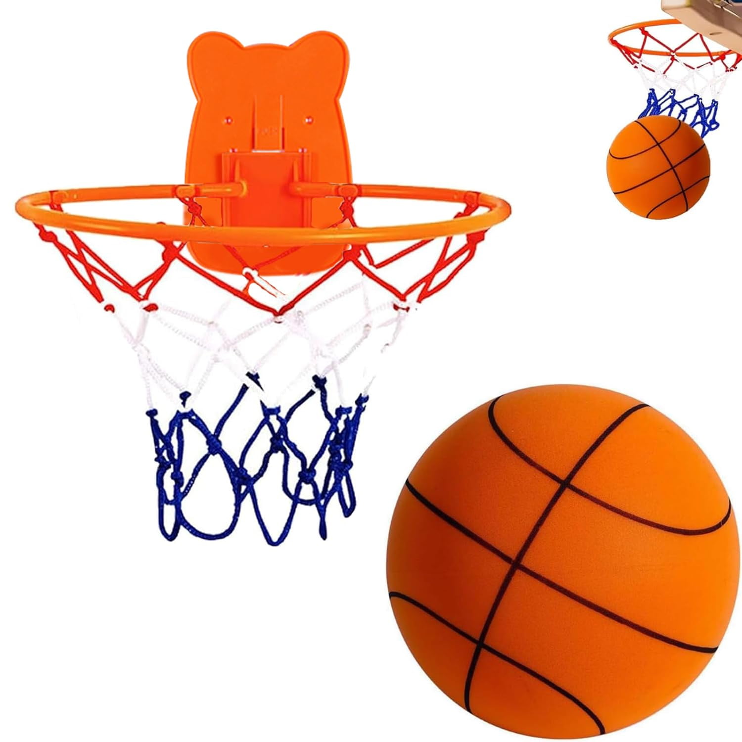 Silent Basketball and Hoop Set, Silent Dribbling IndoorNo Noise with ...