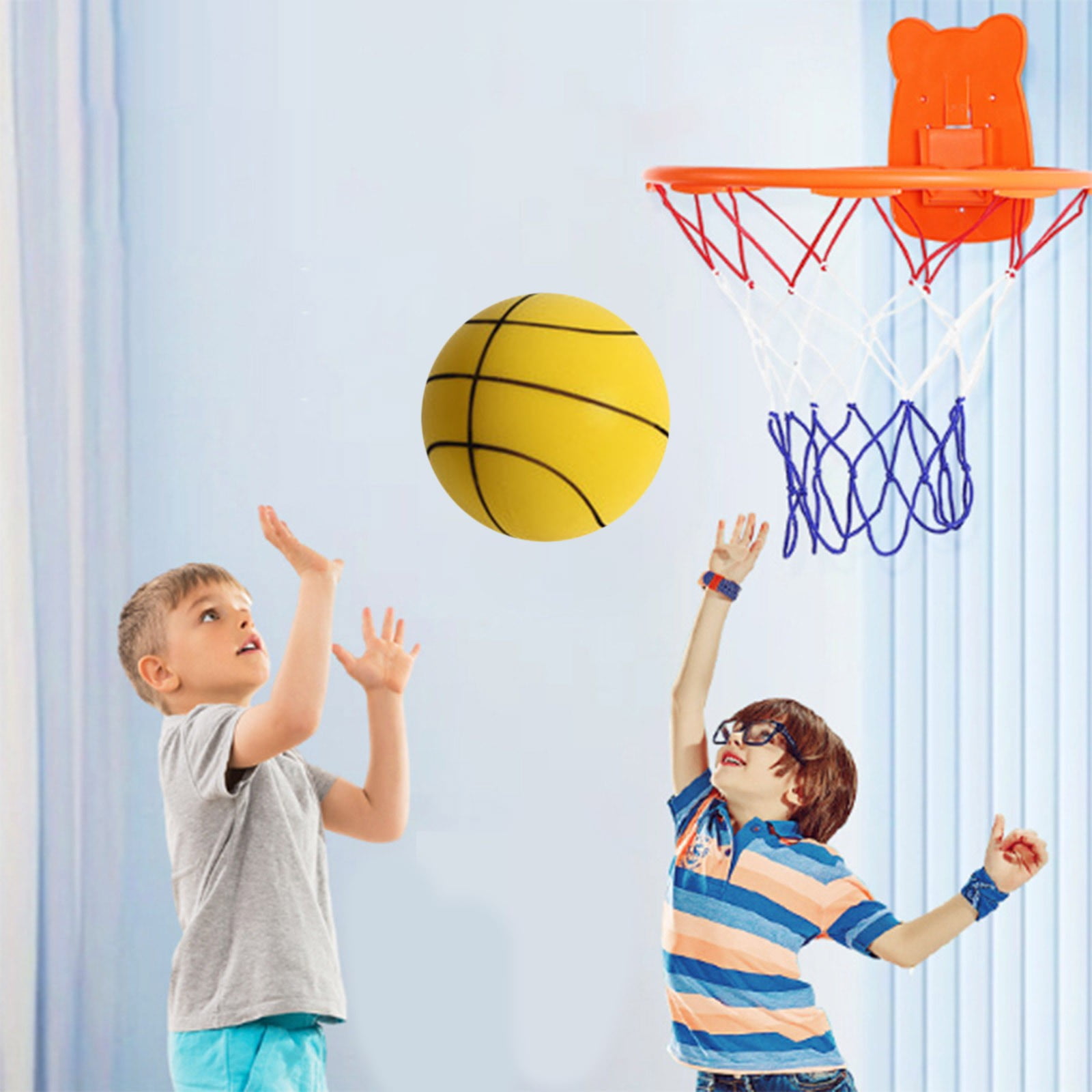 Silent Basketball Set Indoor Basketball Hoop For Kids And Toddlers ...