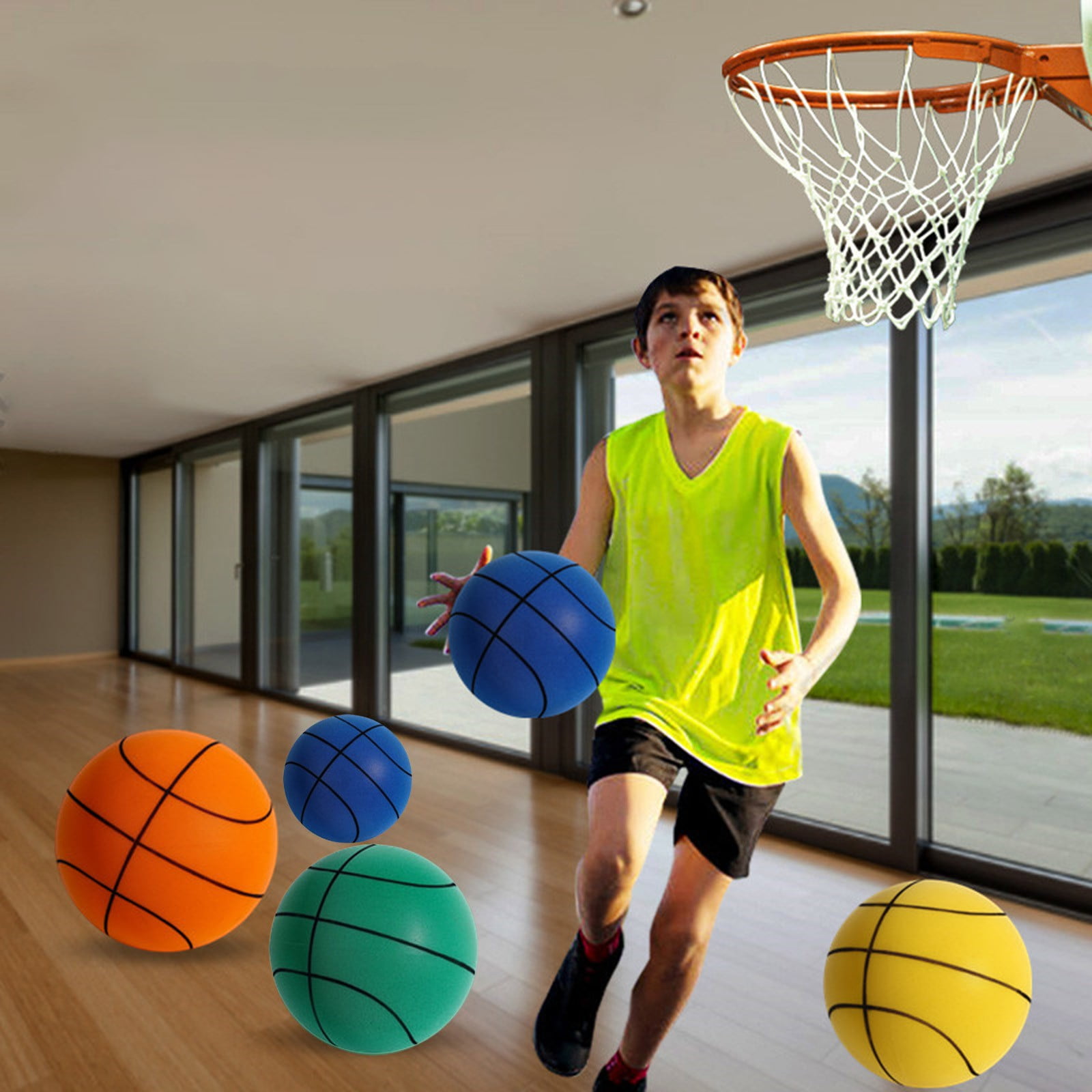 Silent Basketball Set Indoor Basketball Hoop For Kids And Toddlers ...