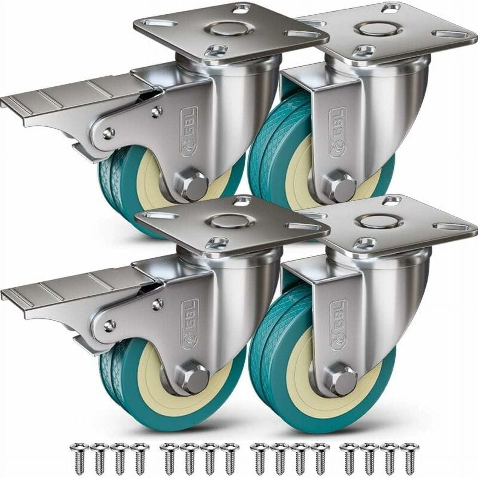 Silent Castor Industrial Plate Casters For Seamless Mobility, Non ...
