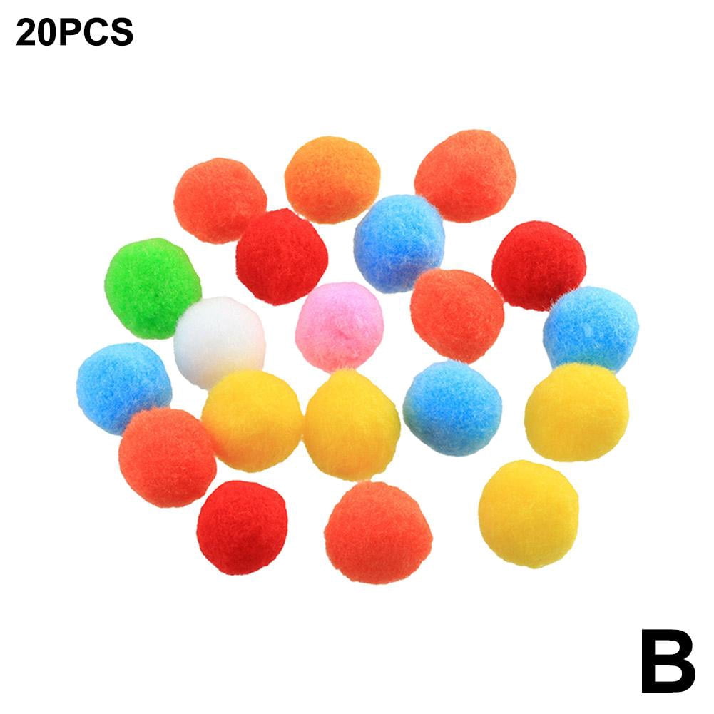 Silent Cat Plush Ball Launcher Toy, 20 Pom Poms for Indoor Play ...