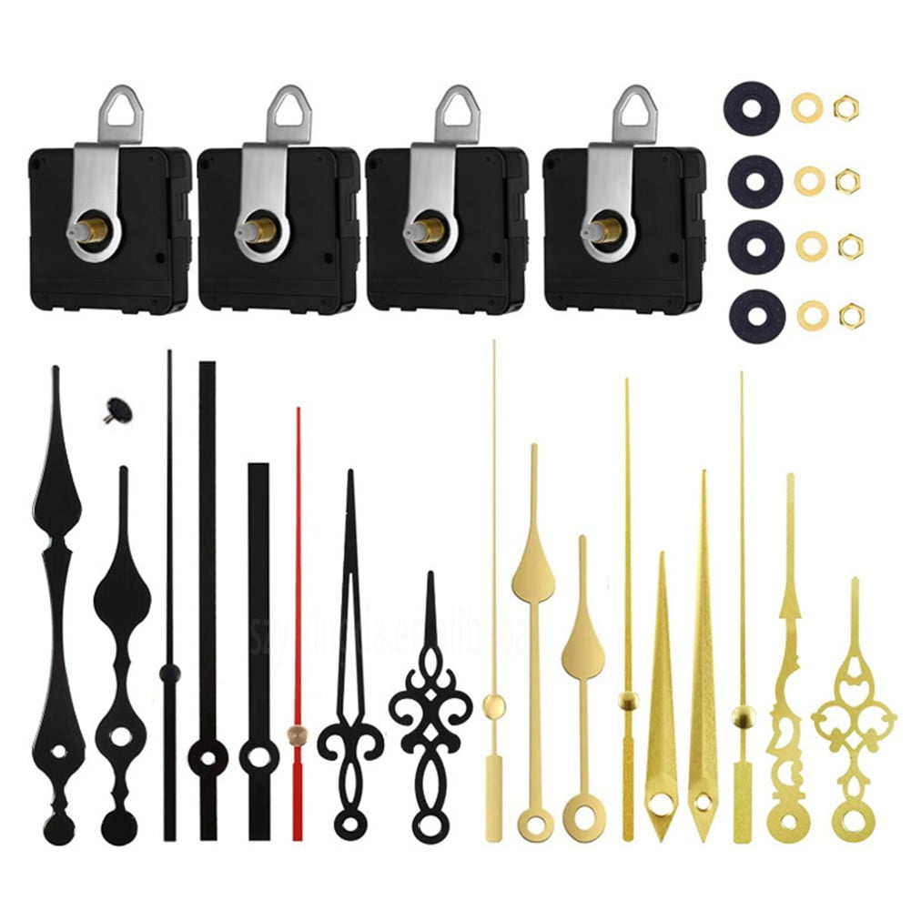 Silent DIY Clock Movement Kit with 4 Sweep Second Mechanisms and 6 ...