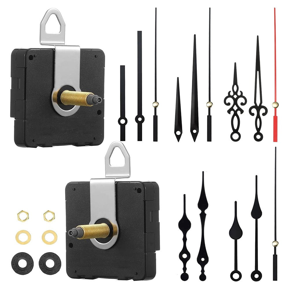 Silent DIY Wall Clock Movement Kit with 2 Mechanisms and 5 Metal ...