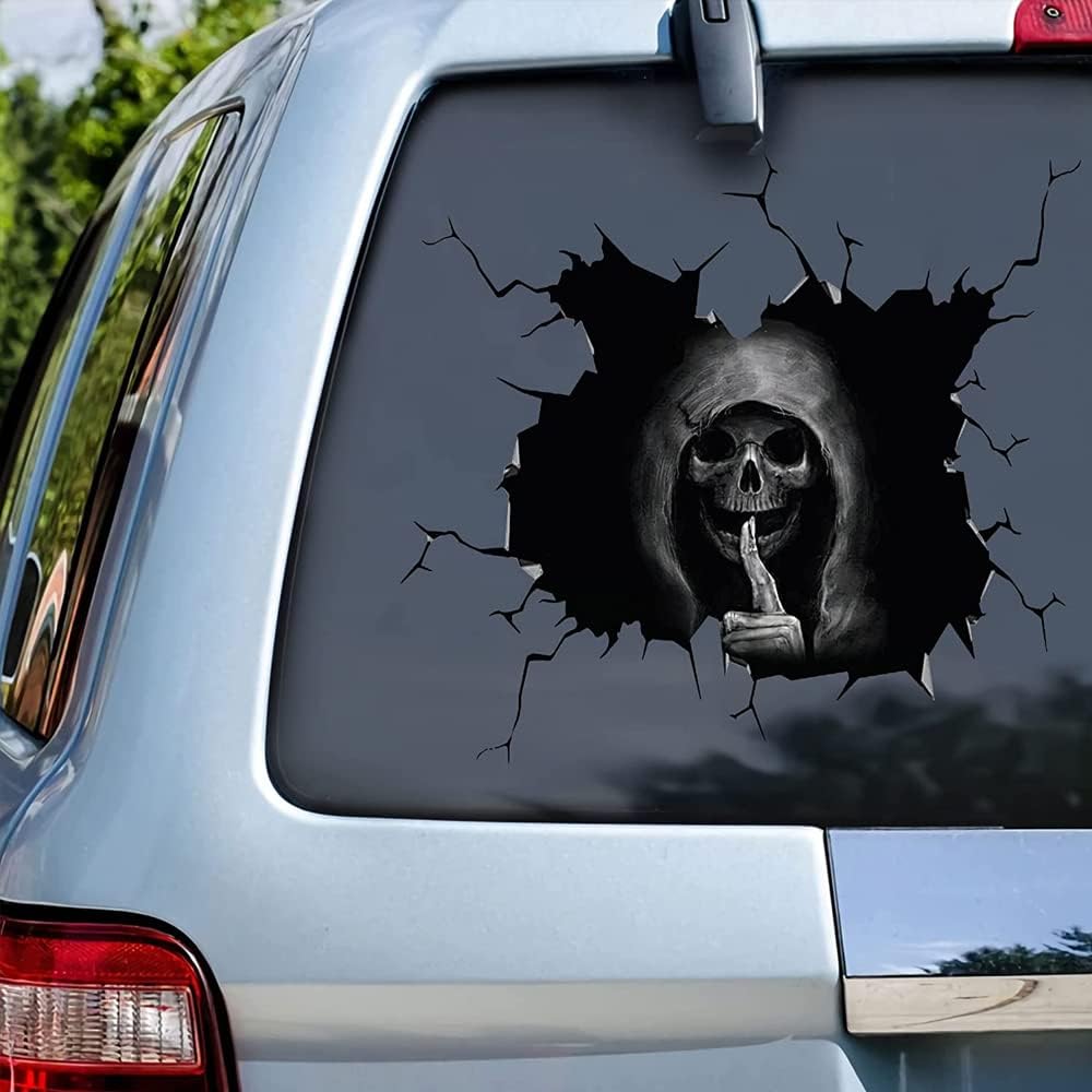 Silent Death Car Sticker, Skull Sticker Car Decals, Car Sticker Decal ...