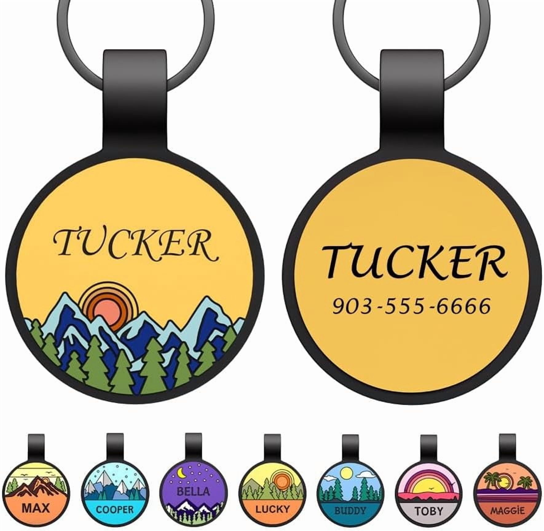 Silent Dog Tag Personalized Engraved with Name Rubber Lightweight ...