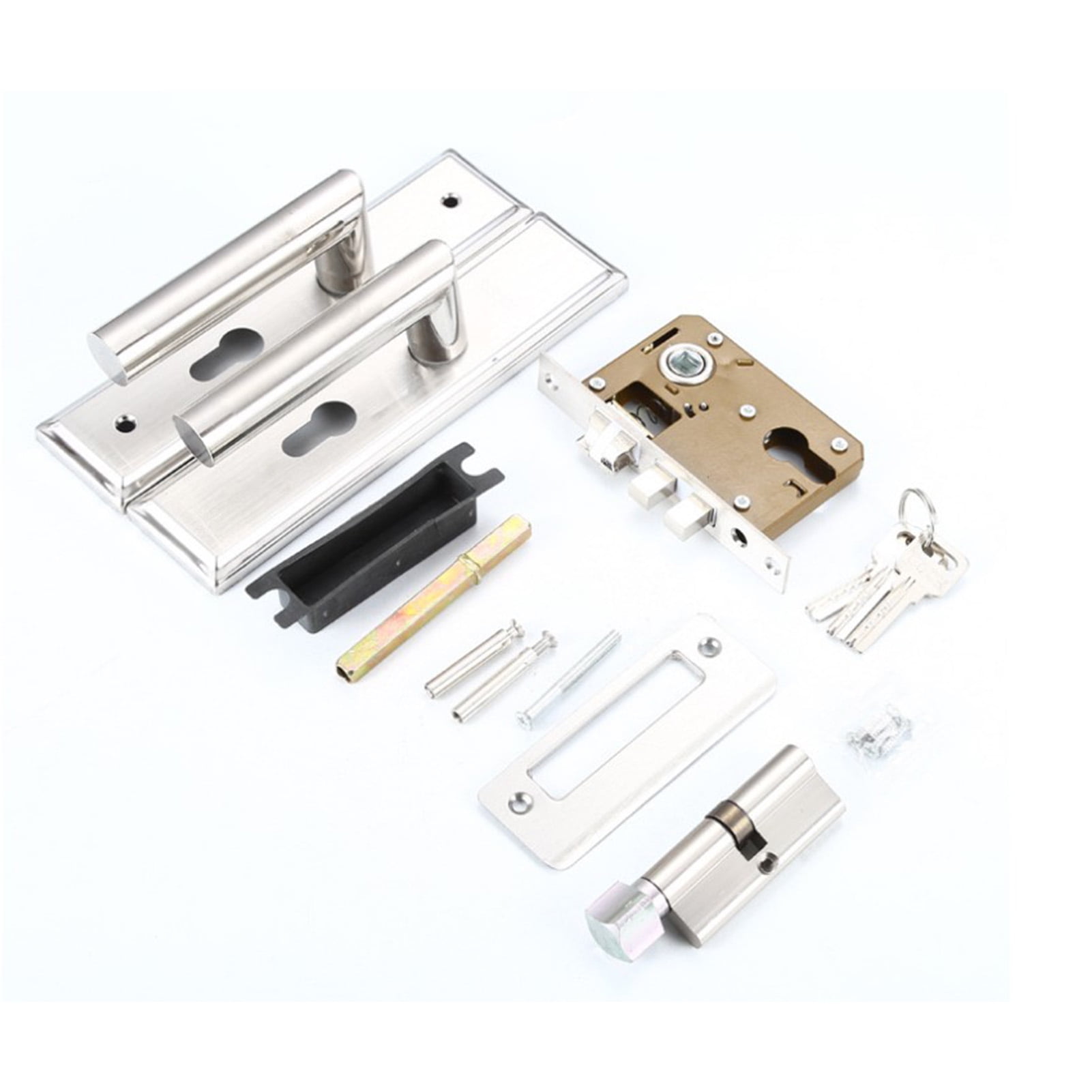 Silent Double Latch Irregular Stainless Steel Door Handle Lock for ...