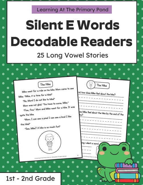 Silent E Words Long Vowel Readers: Decodable Books Grade 1 / Grade 2 ...
