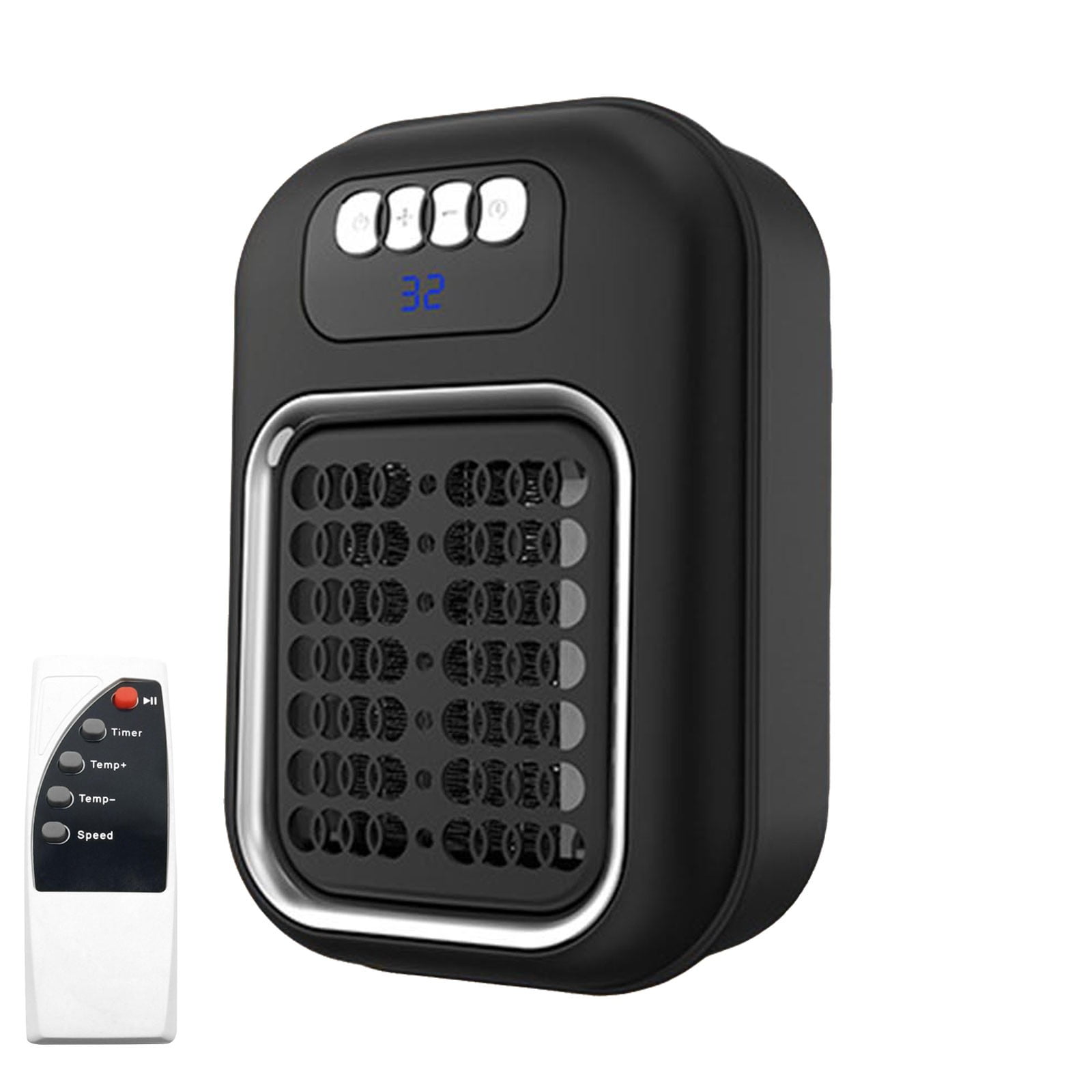 Silent Energy-Efficient Wall Heater, High-Output Fan, Portable with ...