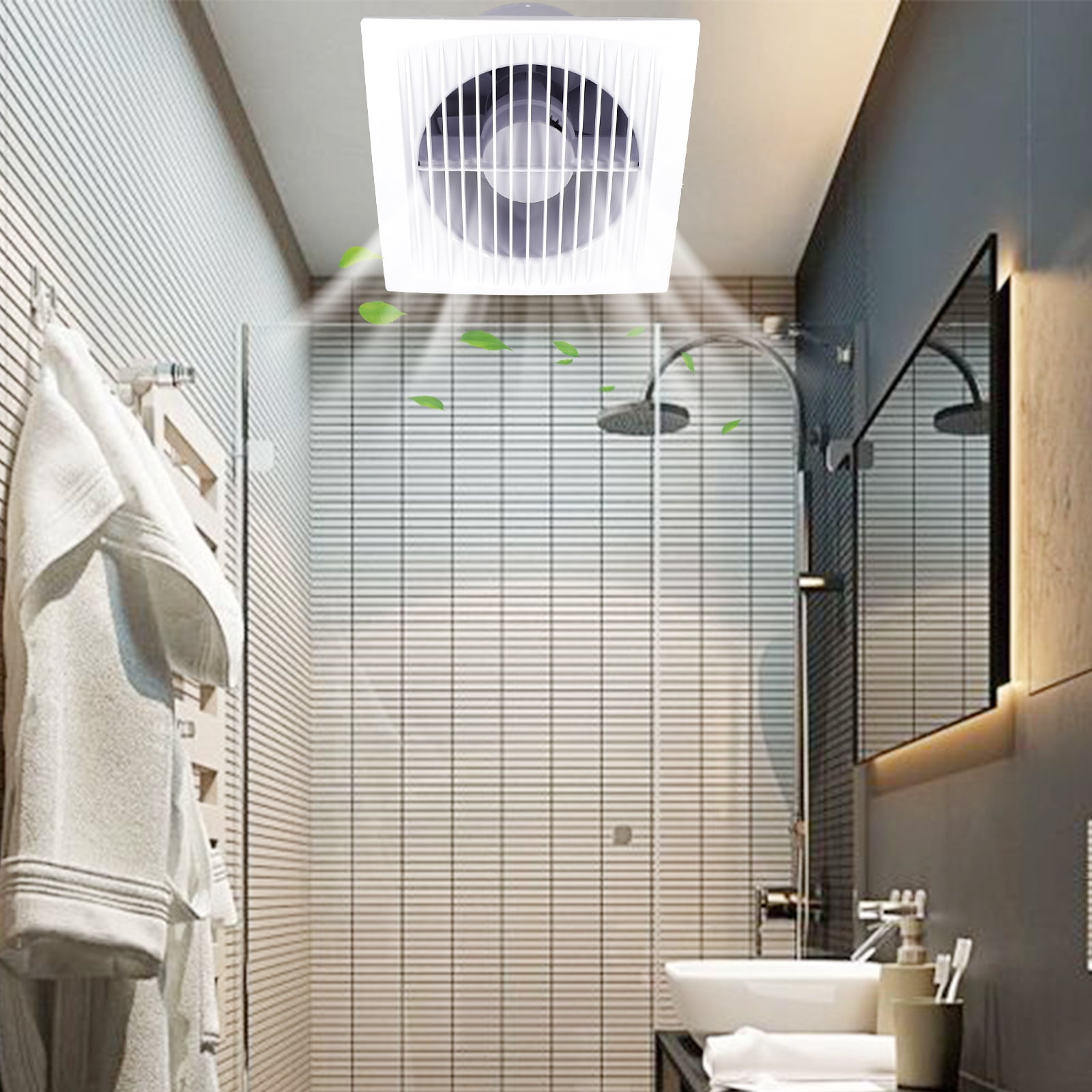 Silent Exhaust Fan 8" – 295m³/h Airflow, 22W Copper Motor, 7-Blade ...