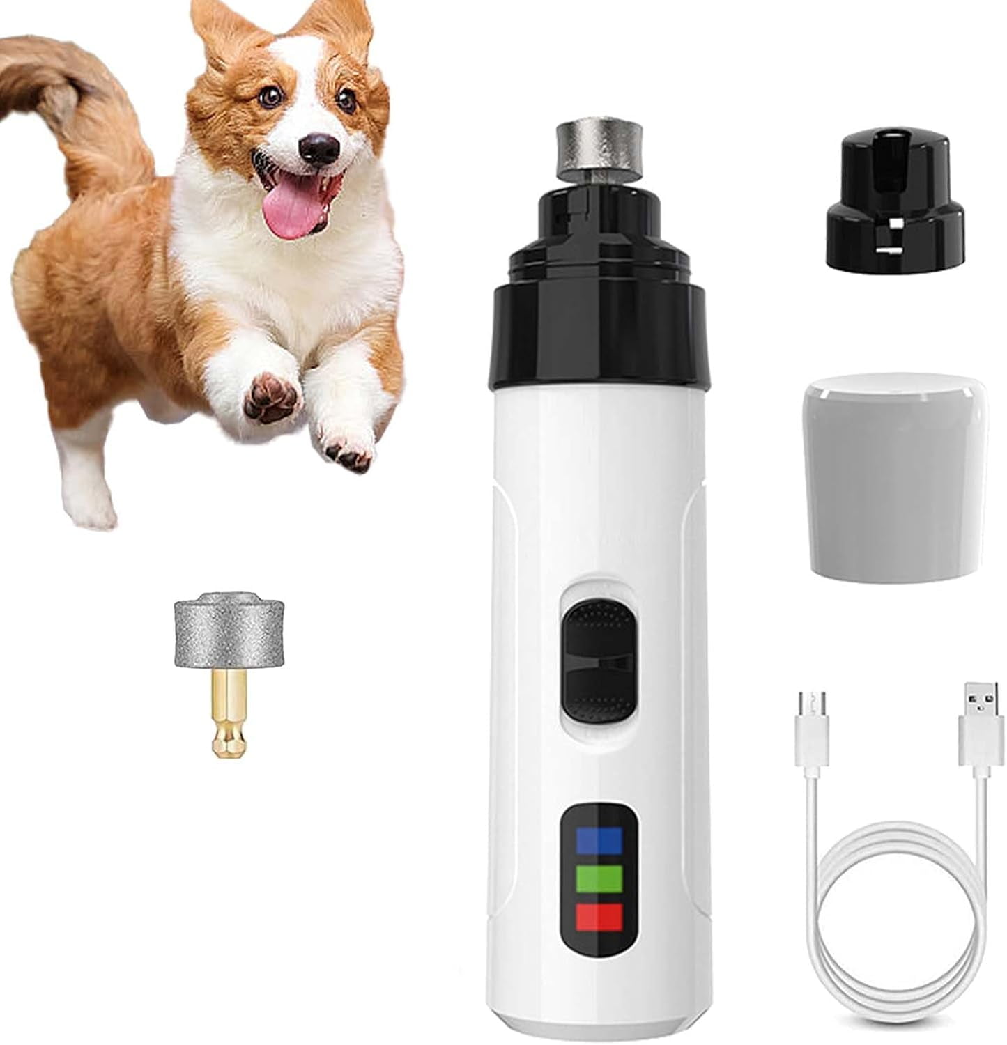 Silent Groom Pro Nail Grinder, 2025 New Electric Dog Nail Trimmer ...