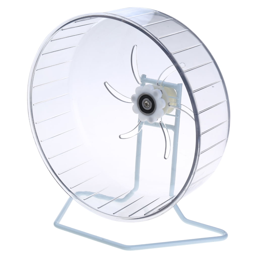 Silent Hamster Exercise Wheels with Metal Stand Quiet Spinner Plastic ...