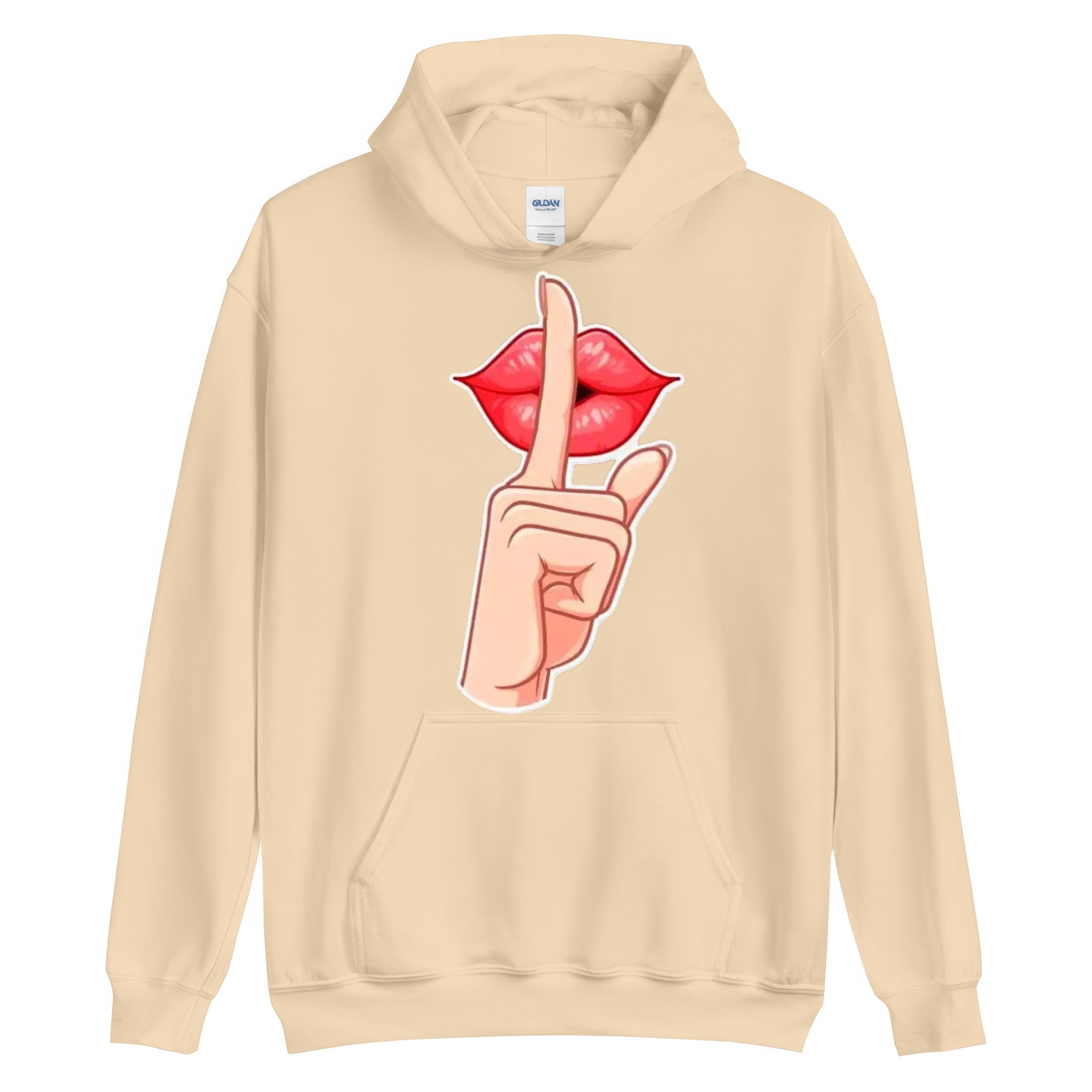 Silent Lips Gesture Shirt, Shhh Hand Sign Graphic Tee, Minimalist Pop ...