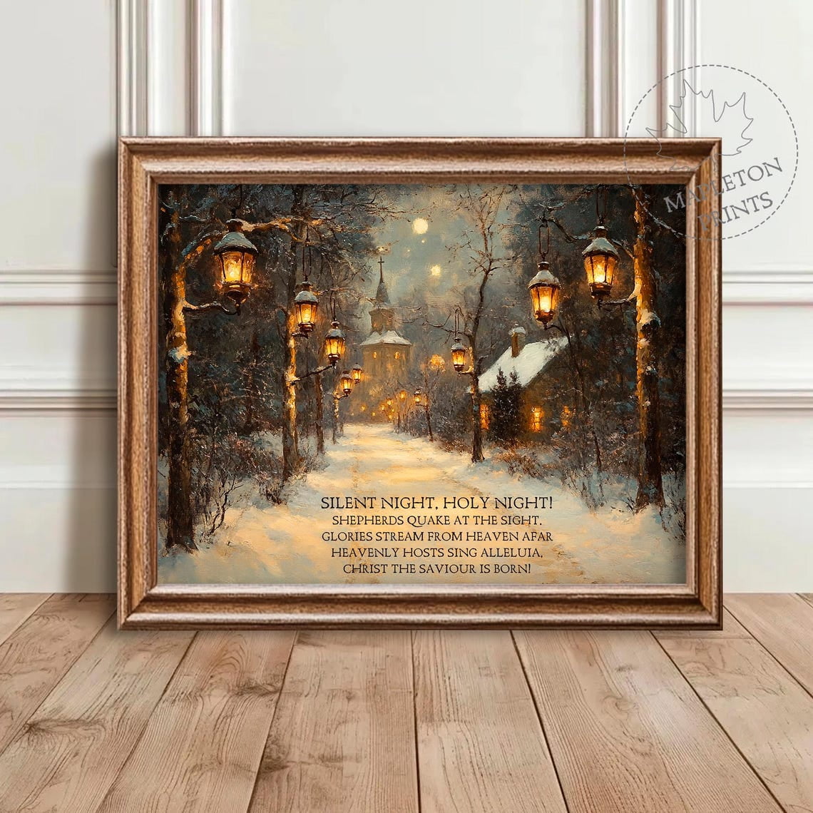 Silent Night Print, Christmas Hymn Wall Art, #4266, Unframed Poster ...